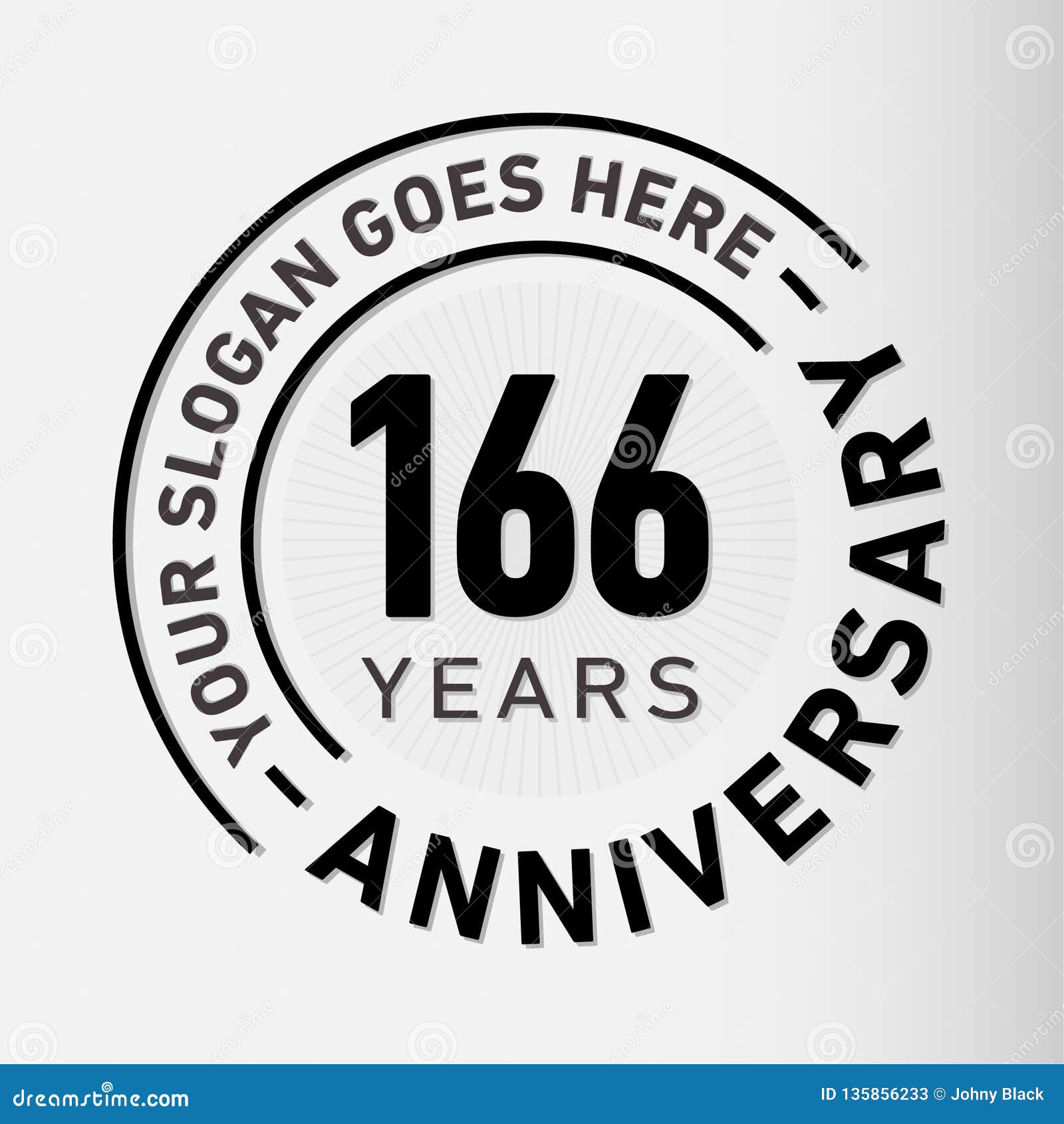 166 Years Anniversary Celebration Design Template. Anniversary Vector ...