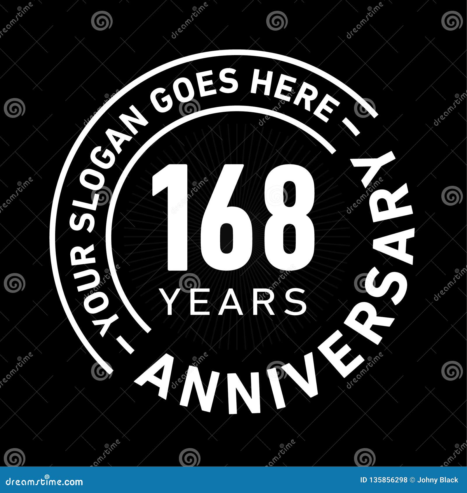 168 Years Anniversary Celebration Design Template. Anniversary Vector ...