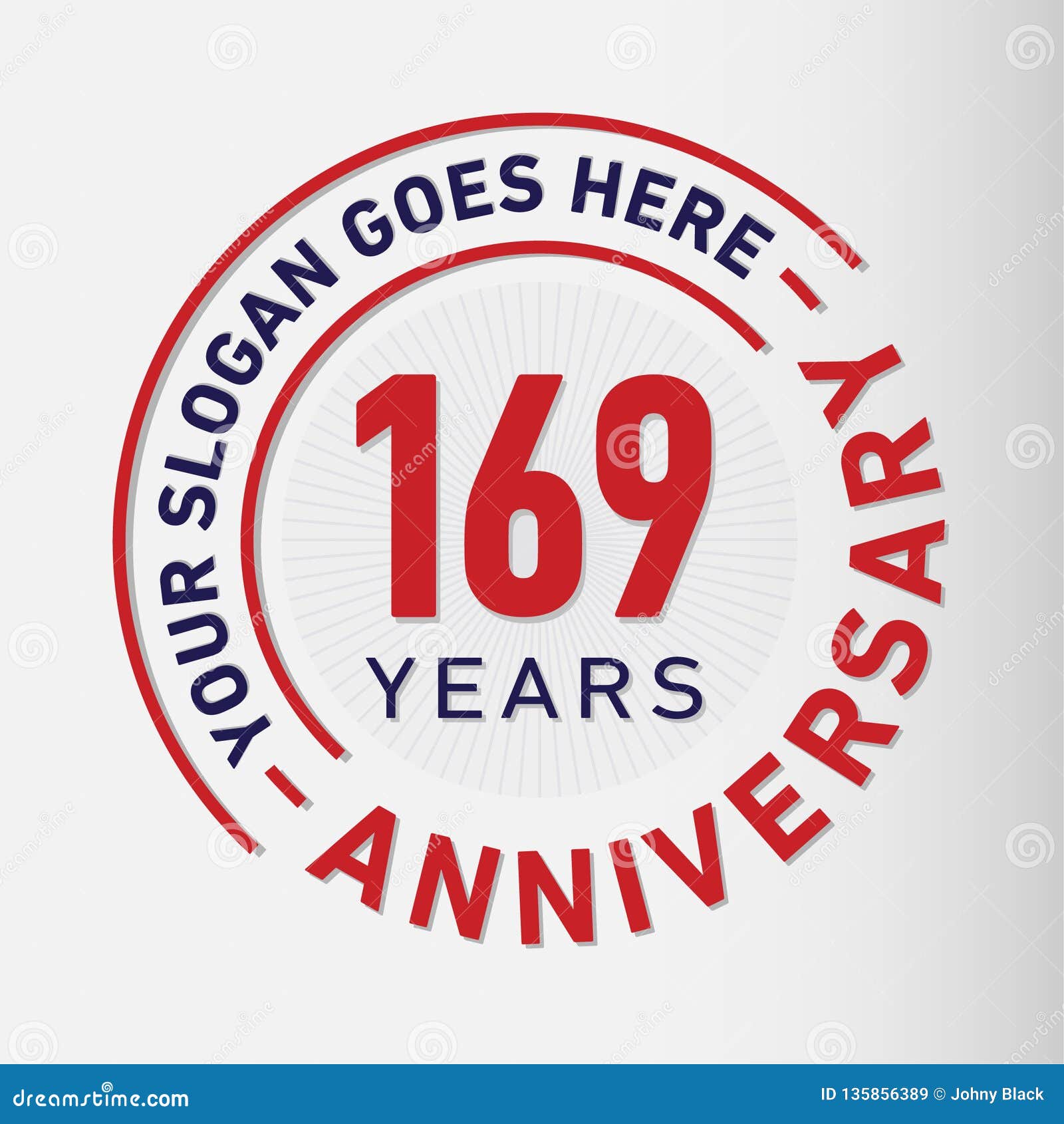 169 Years Anniversary Celebration Design Template. Anniversary Vector ...