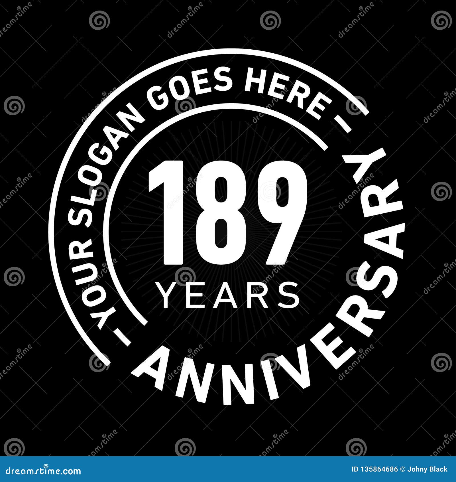 189 Years Anniversary Celebration Design Template. Anniversary Vector ...