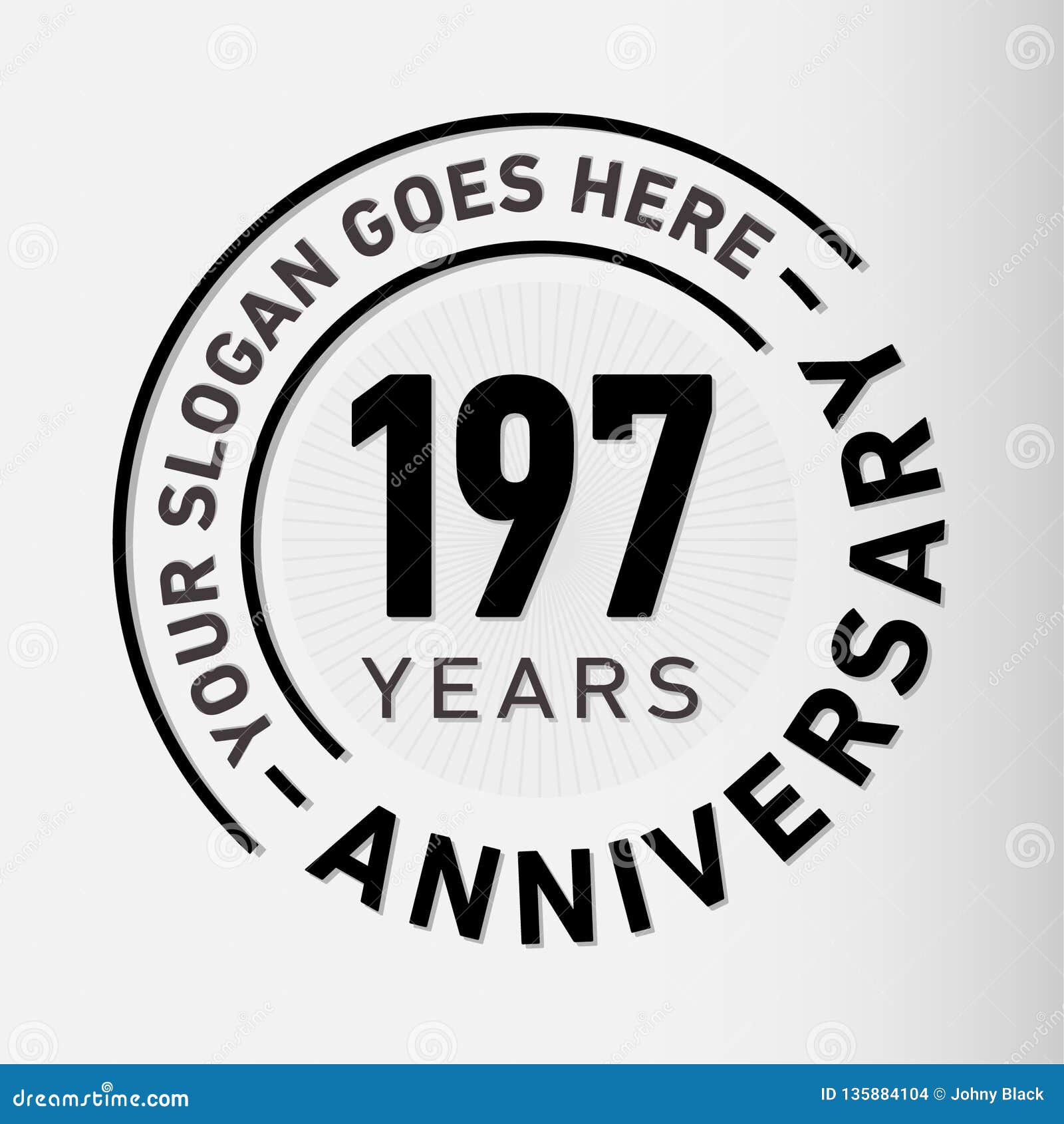 197 Years Anniversary Celebration Design Template. Anniversary Vector ...