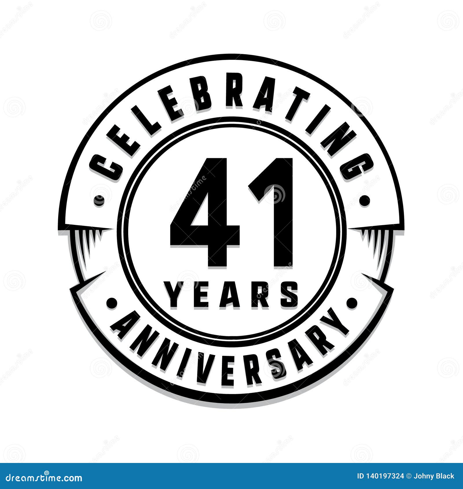 41 Years Anniversary Logo Template. 41st Vector and Illustration. Stock ...