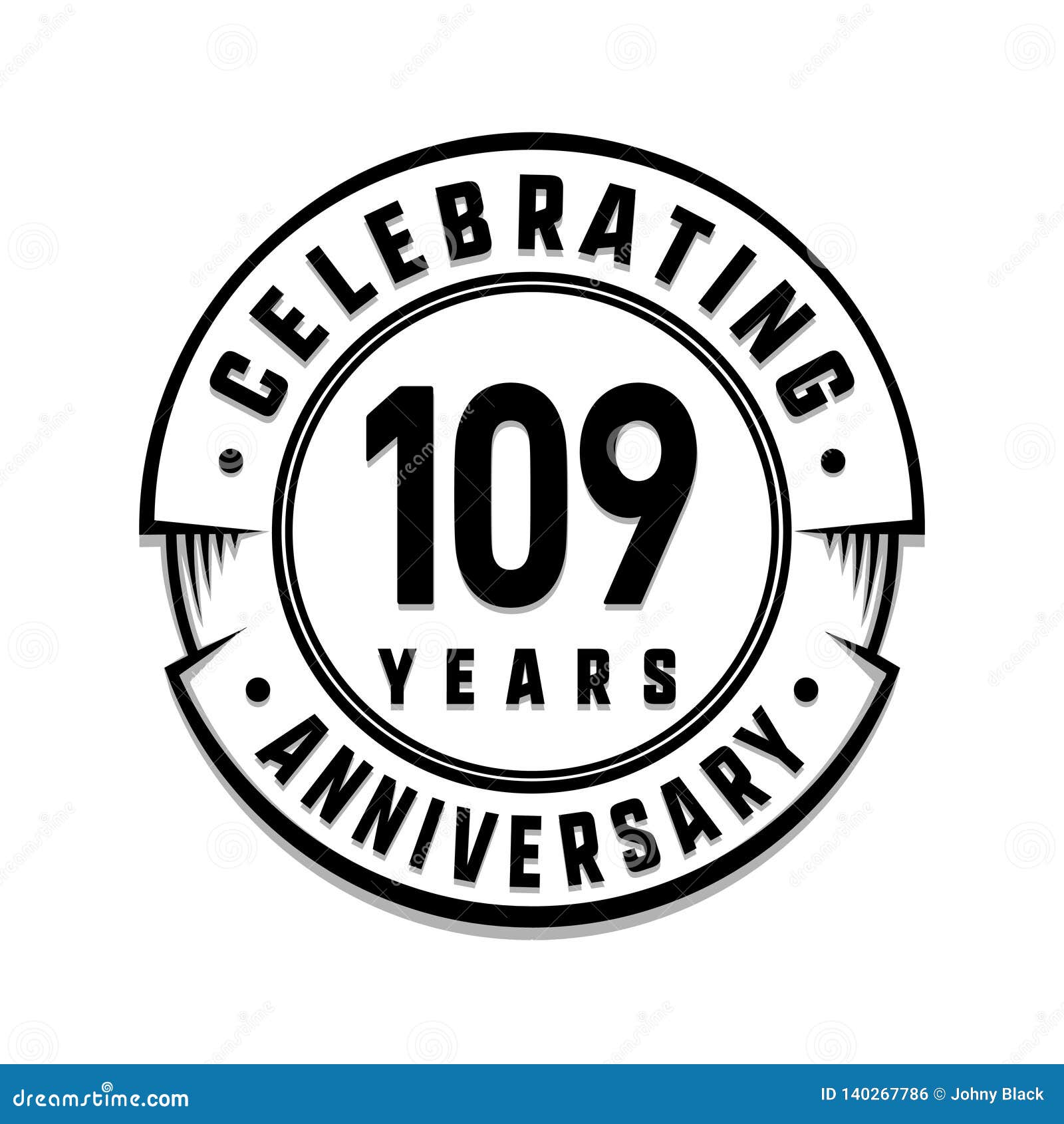 109 Years Anniversary Logo Template. 109th Vector and Illustration ...
