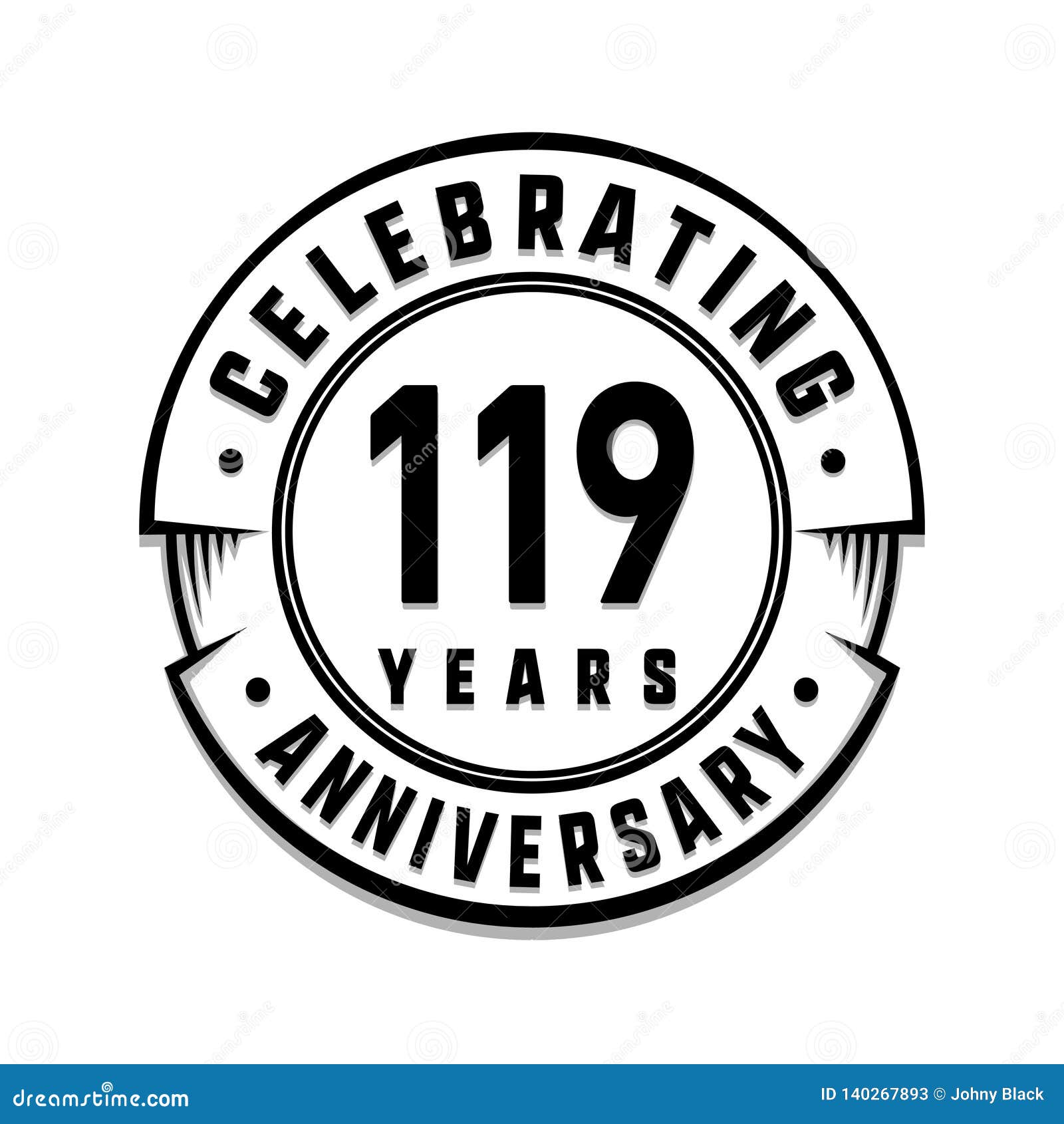 119 Years Anniversary Logo Template. 119th Vector and Illustration ...