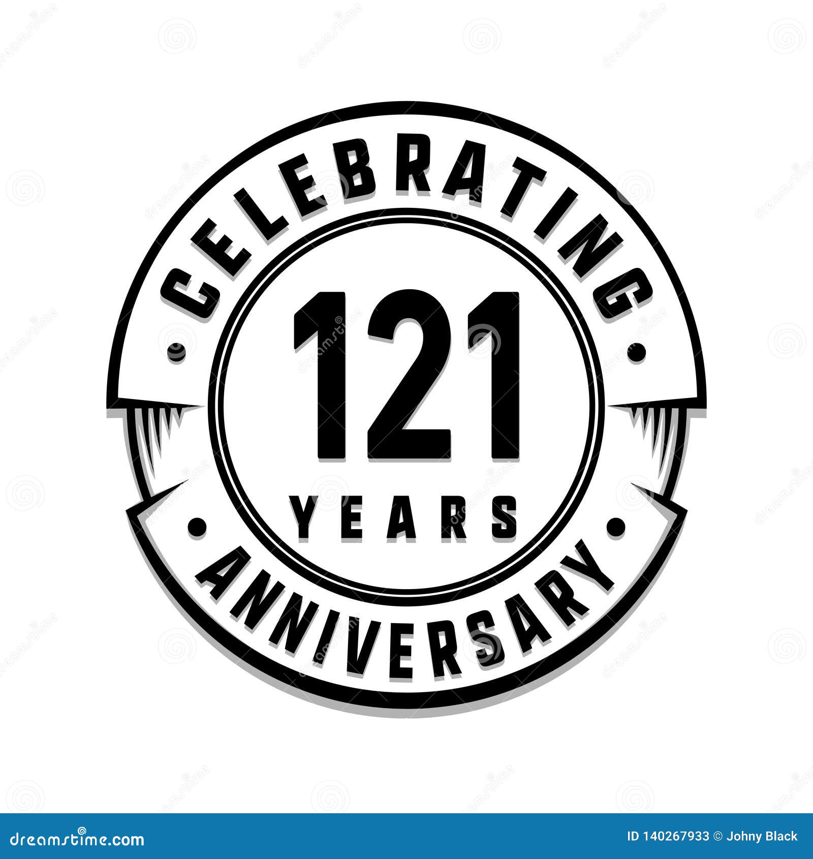 121 Years Anniversary Logo Template. 121st Vector and Illustration ...