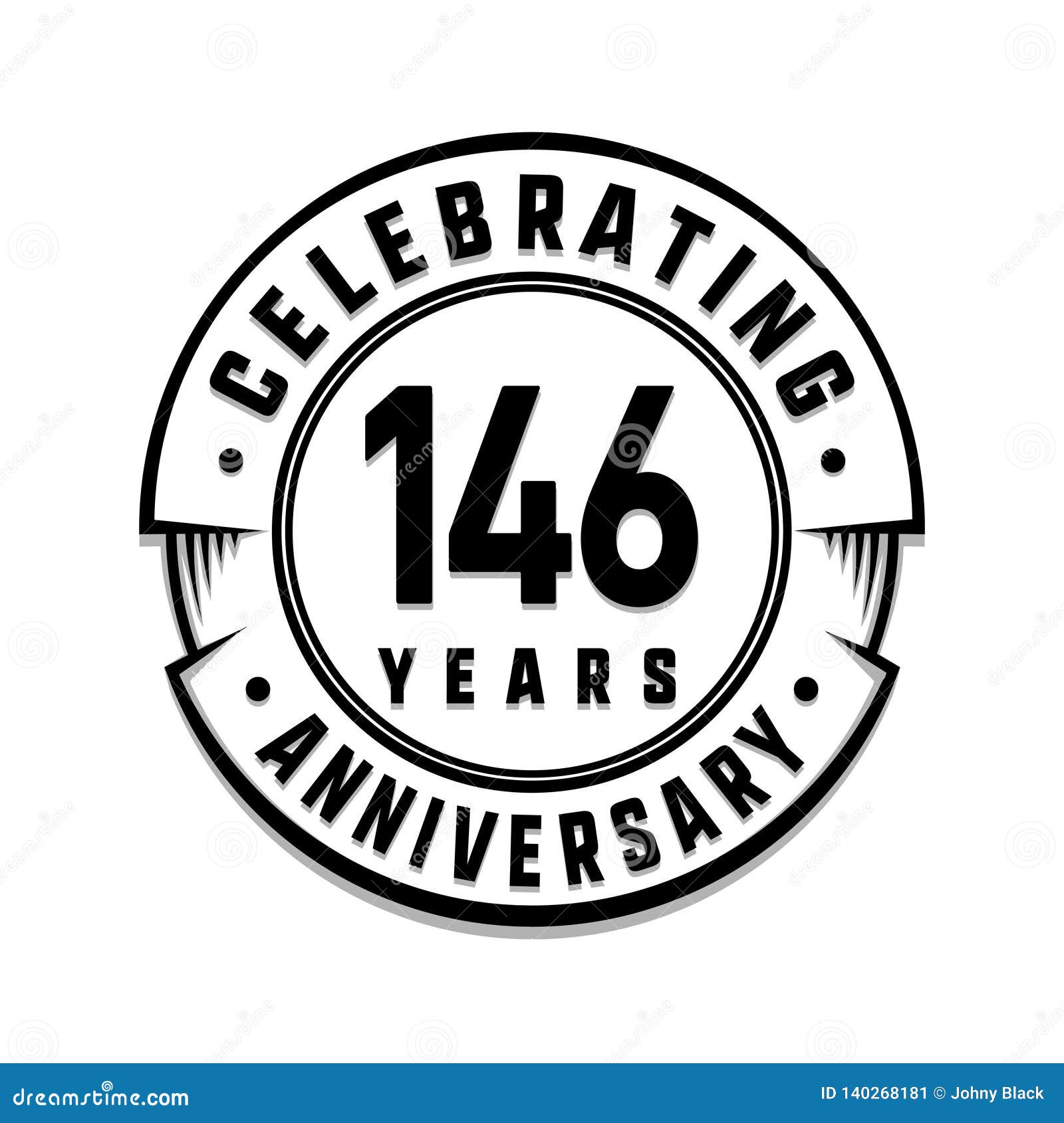 146 Years Anniversary Logo Template. 146th Vector and Illustration ...