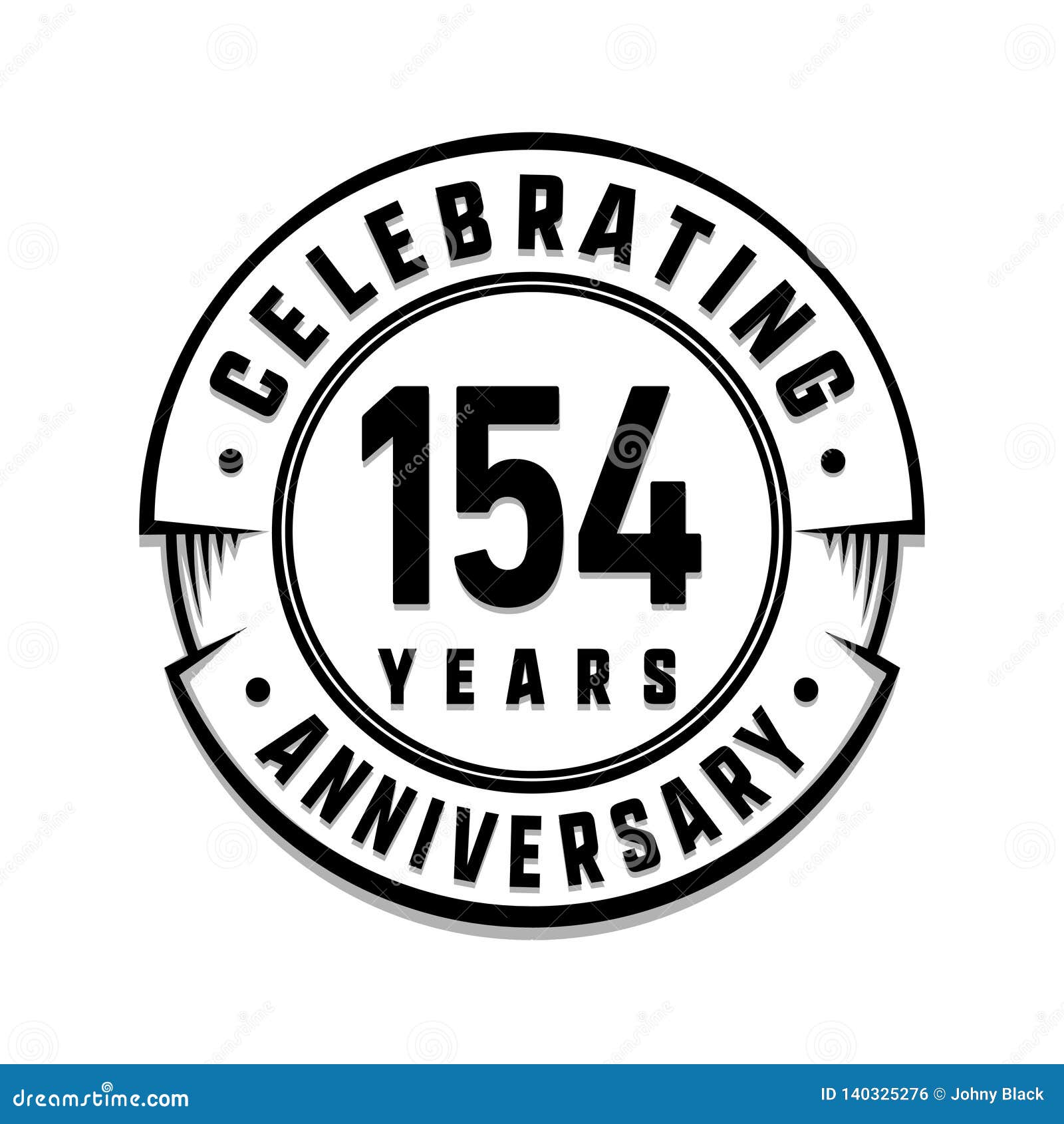 154 Years Anniversary Logo Template. 154th Vector and Illustration ...