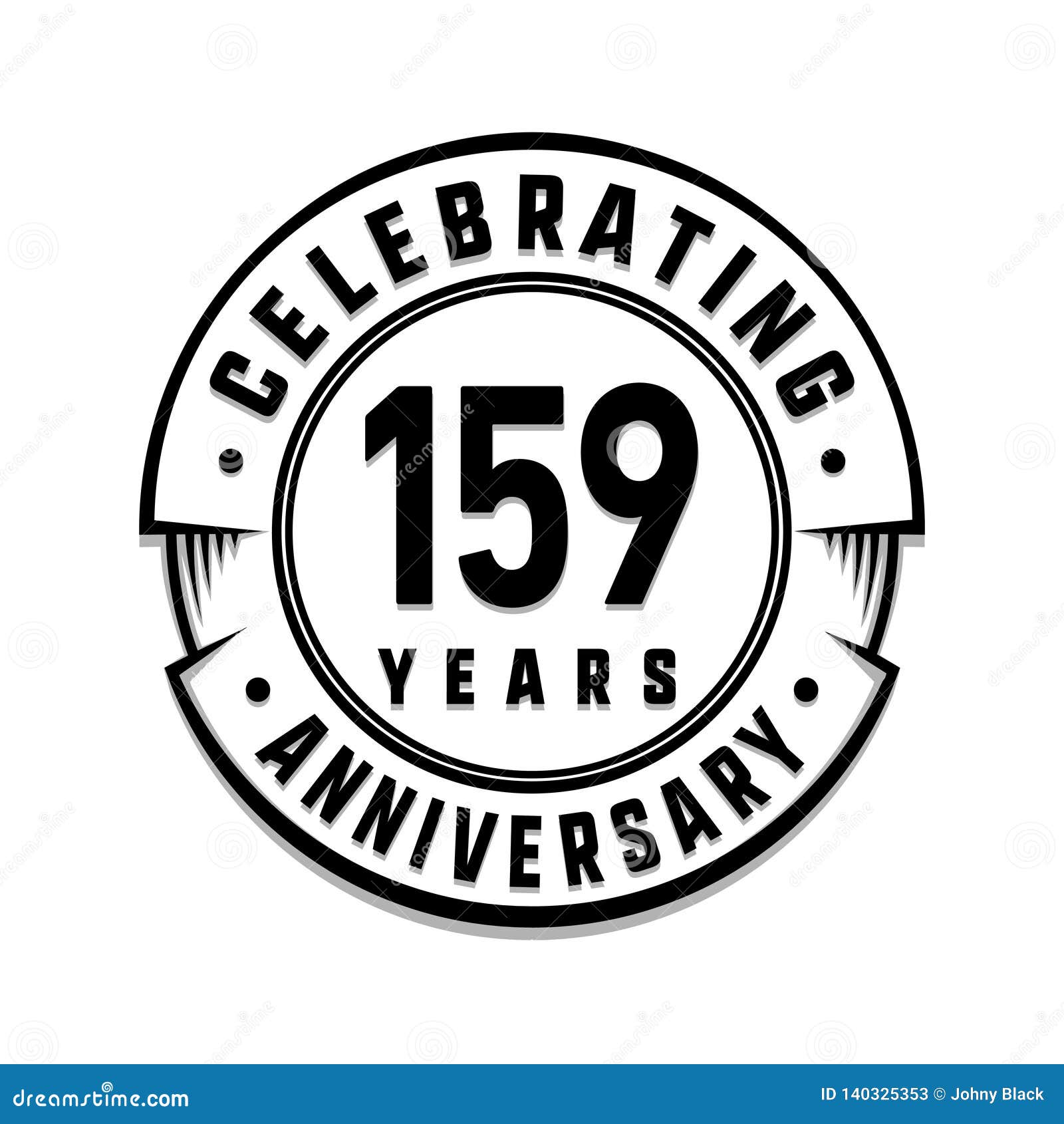 159 Years Anniversary Logo Template. 159th Vector and Illustration ...