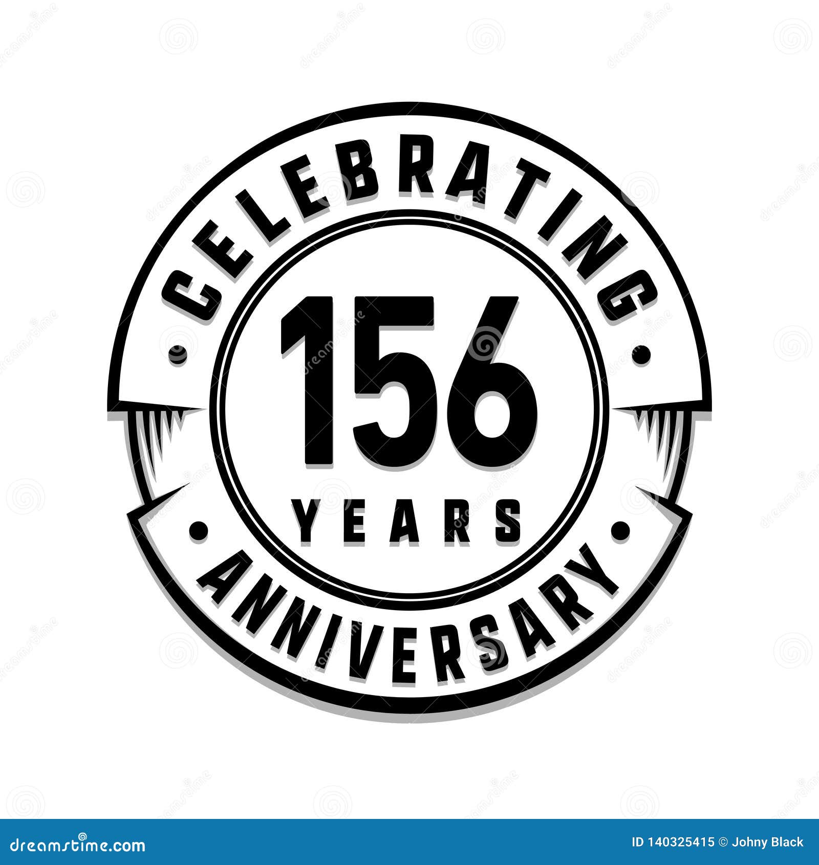 156 Years Anniversary Logo Template. 156th Vector and Illustration ...