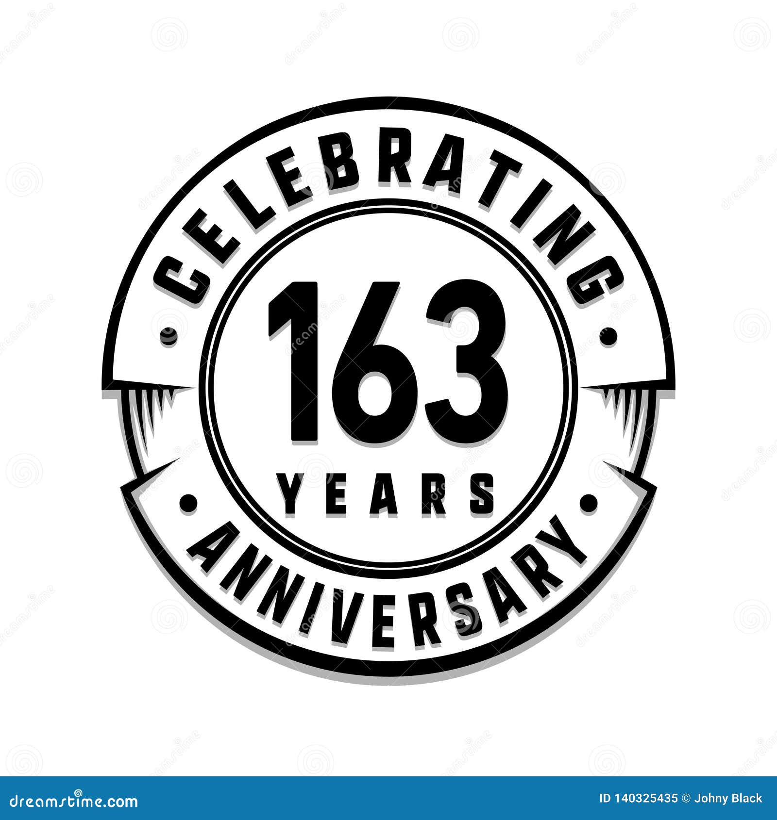 163 Years Anniversary Logo Template. 163rd Vector and Illustration ...