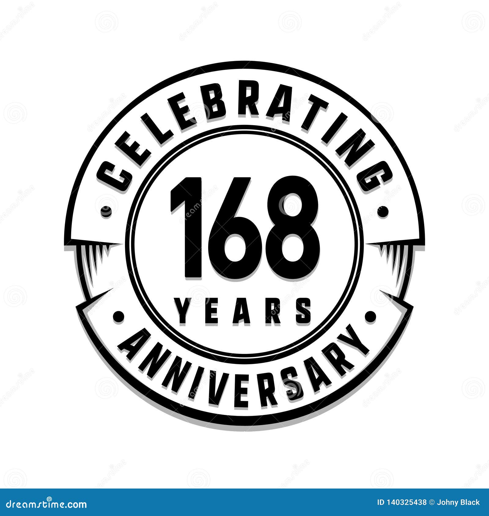 168 Years Anniversary Logo Template. 168th Vector and Illustration ...