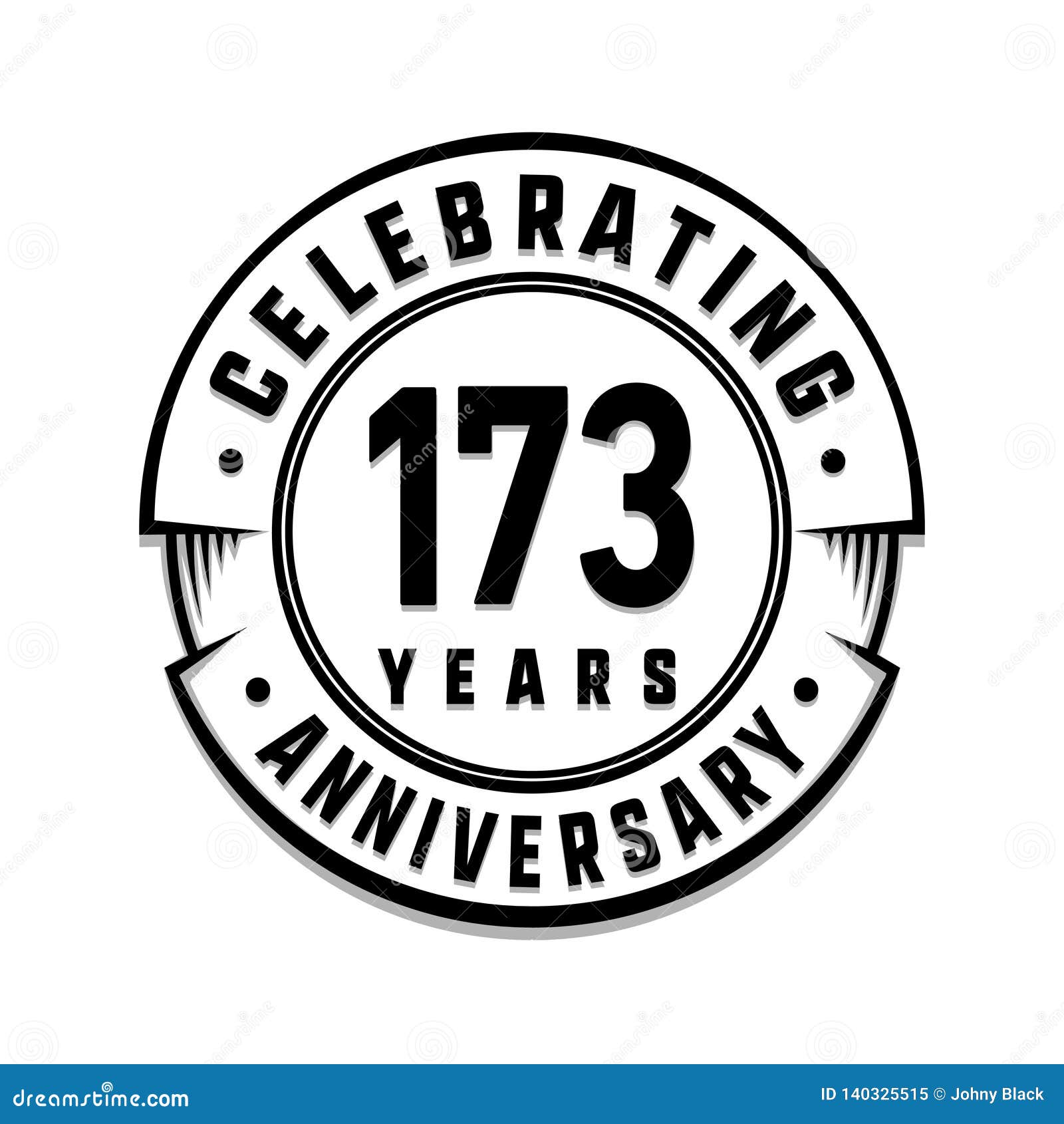 173 Years Anniversary Logo Template. 173rd Vector and Illustration ...