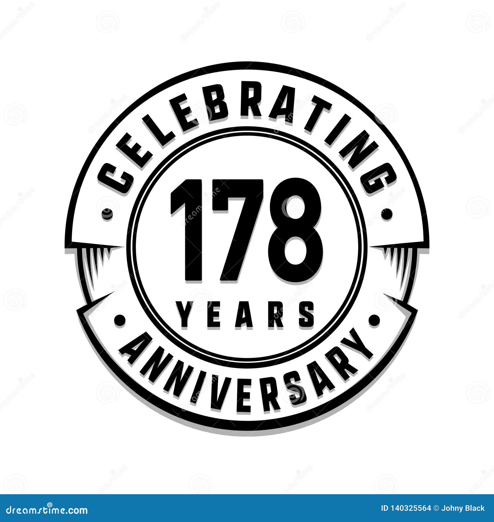 178 Years Anniversary Logo Template. 178th Vector and Illustration ...