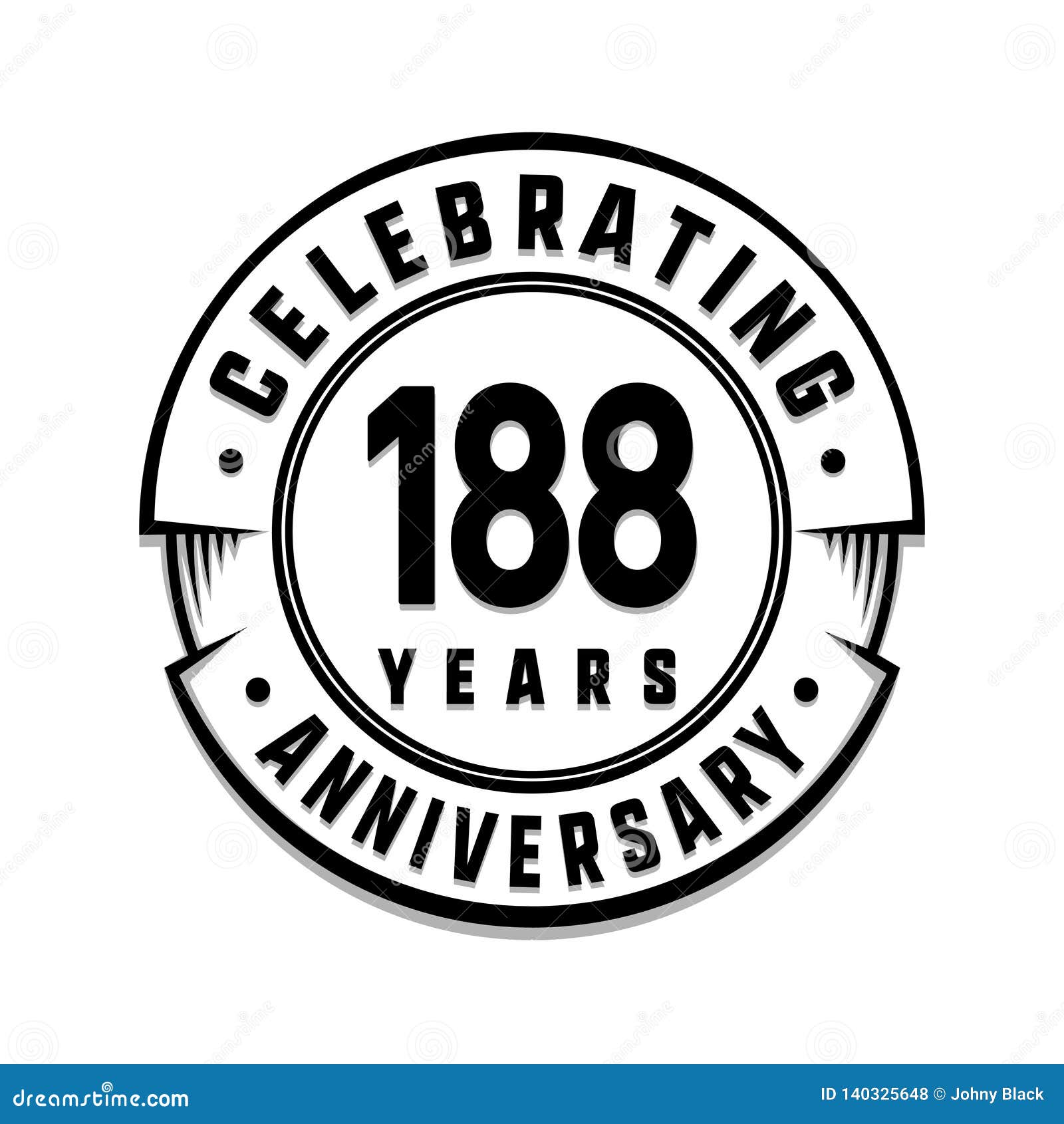 188 Years Anniversary Logo Template. 188th Vector and Illustration ...