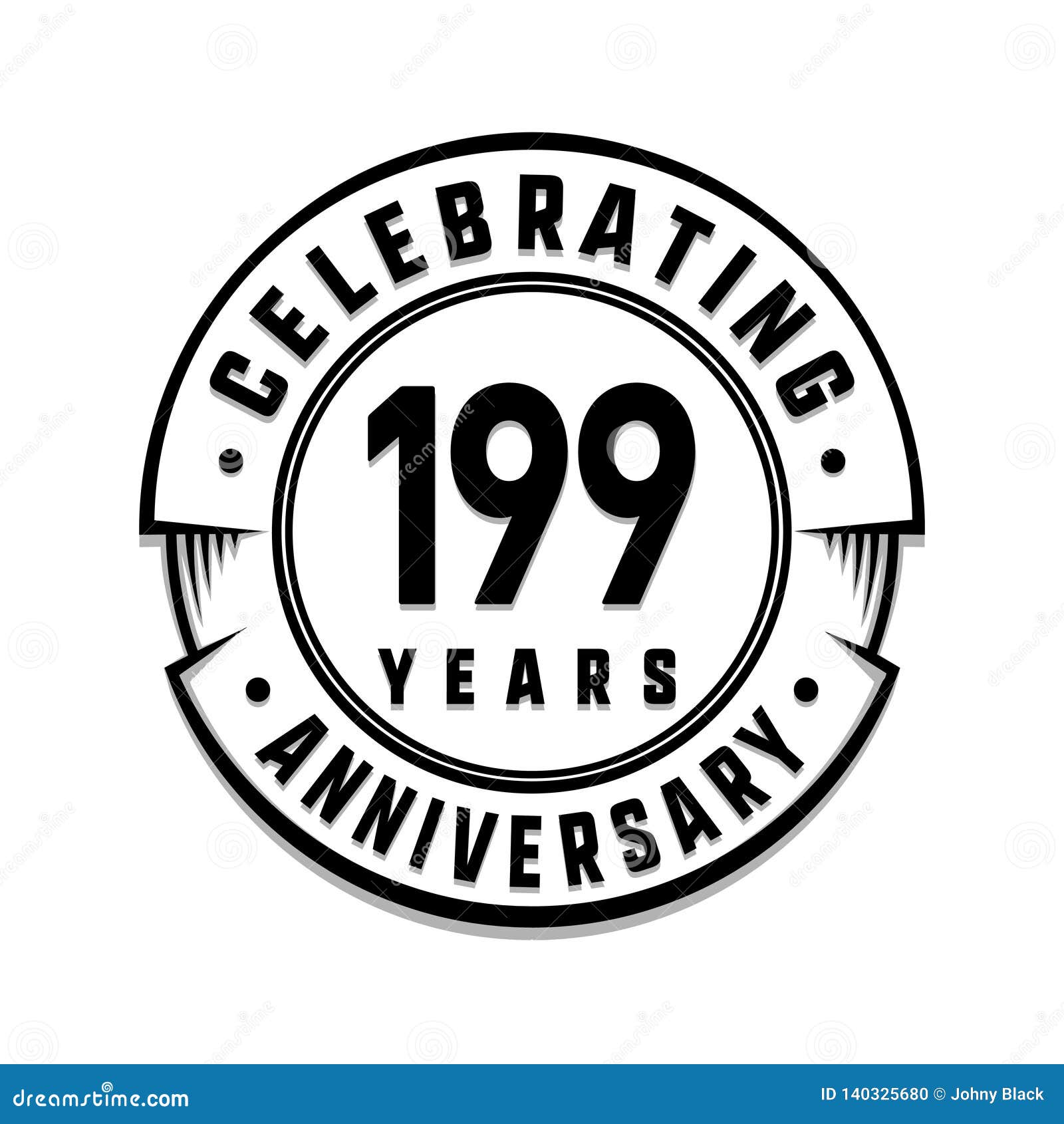 199 Years Anniversary Logo Template. 199th Vector and Illustration ...