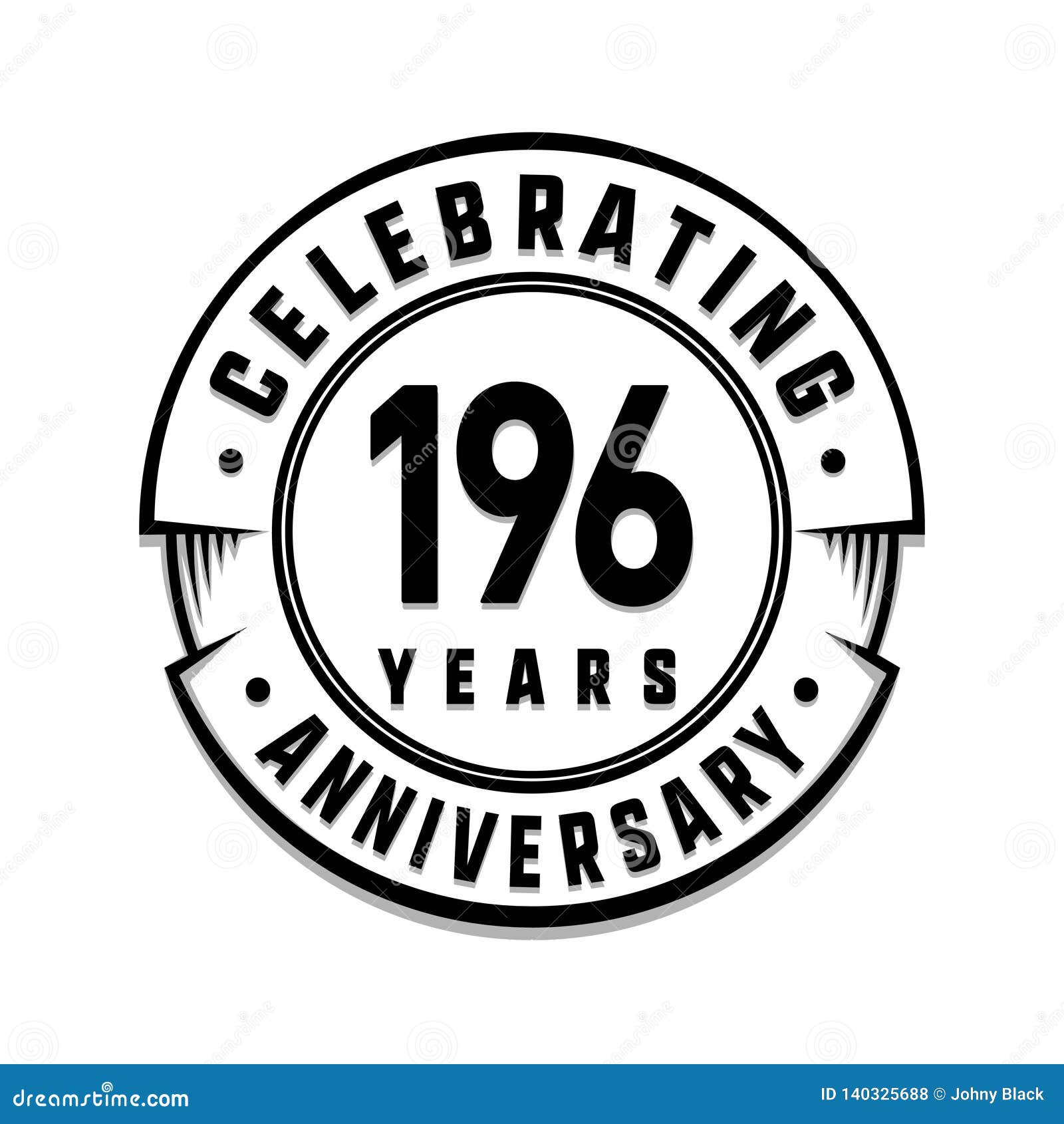 196 Years Anniversary Logo Template. 196th Vector and Illustration ...