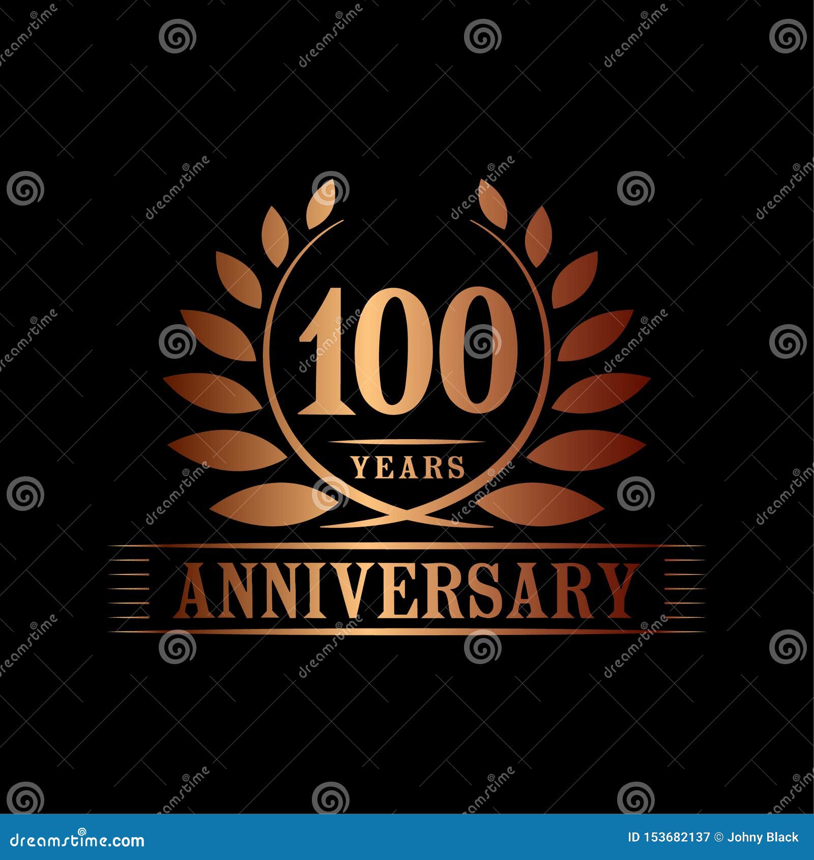 100 Years Anniversary Celebration Logo 100th Anniversary Luxury Design