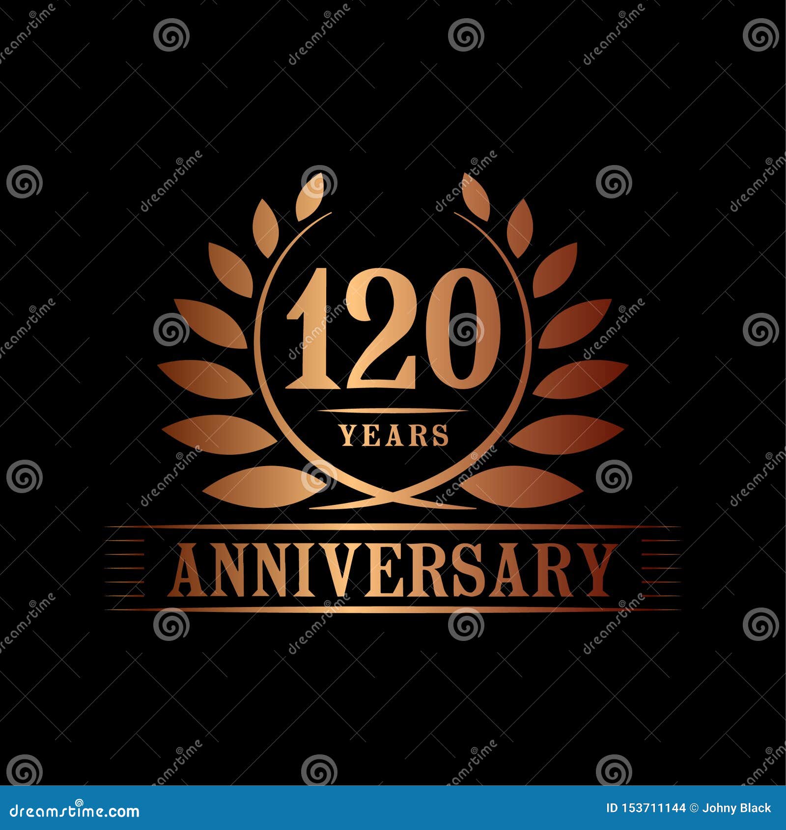 120 Years Anniversary Celebration Logo. 120th Anniversary Luxury Design ...