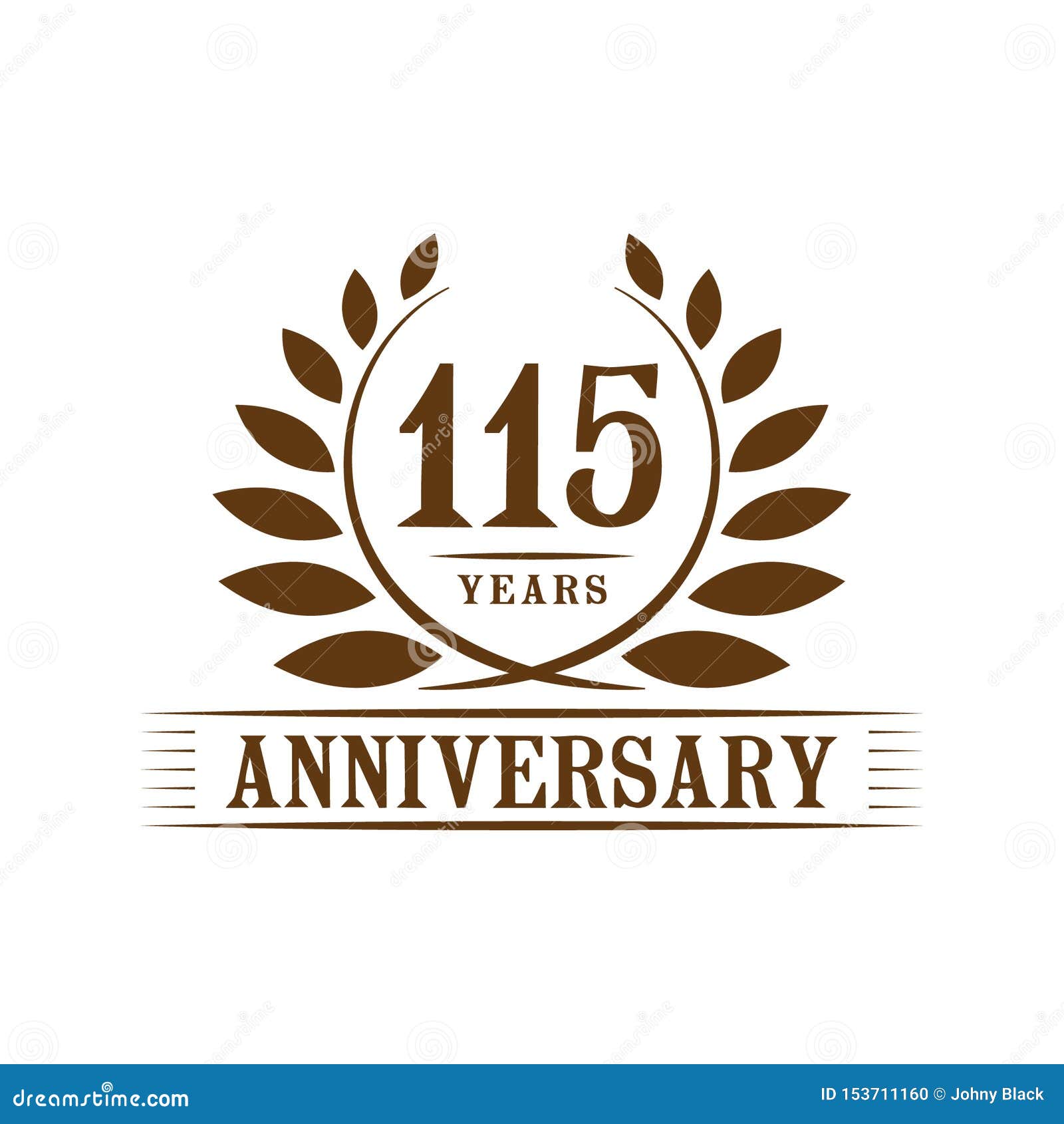 115 Years Anniversary Celebration Logo. 115th Anniversary Luxury Design ...
