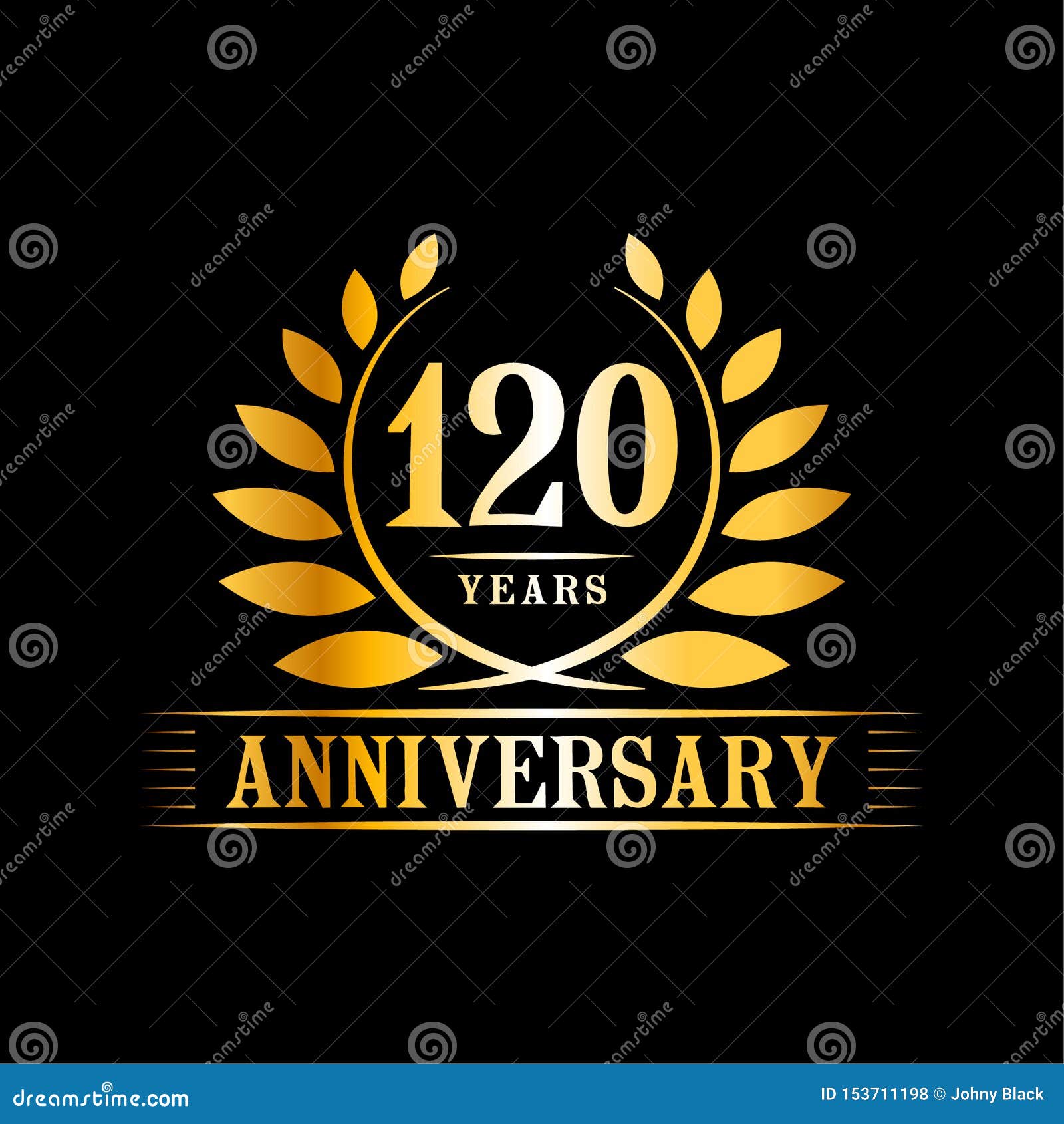 120 Years Anniversary Celebration Logo. 120th Anniversary Luxury Design ...