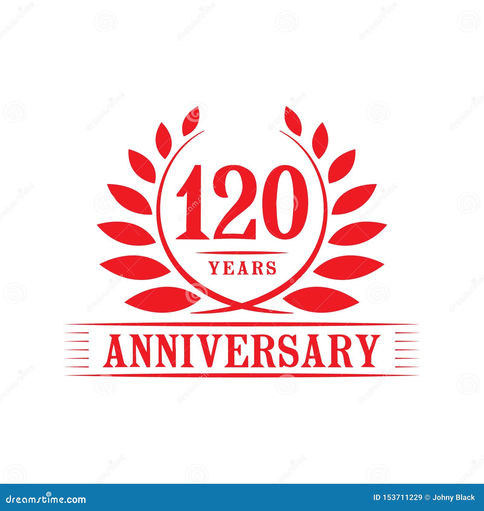 120 Years Anniversary Celebration Logo. 120th Anniversary Luxury Design ...