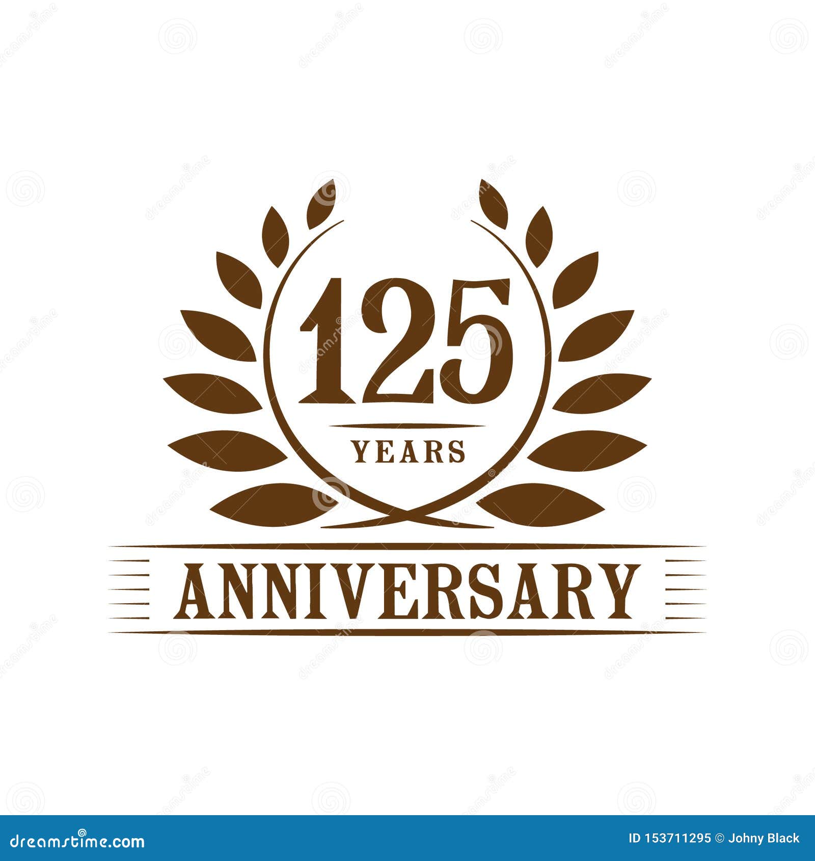125 Years Anniversary Celebration Logo. 125th Anniversary Luxury Design ...