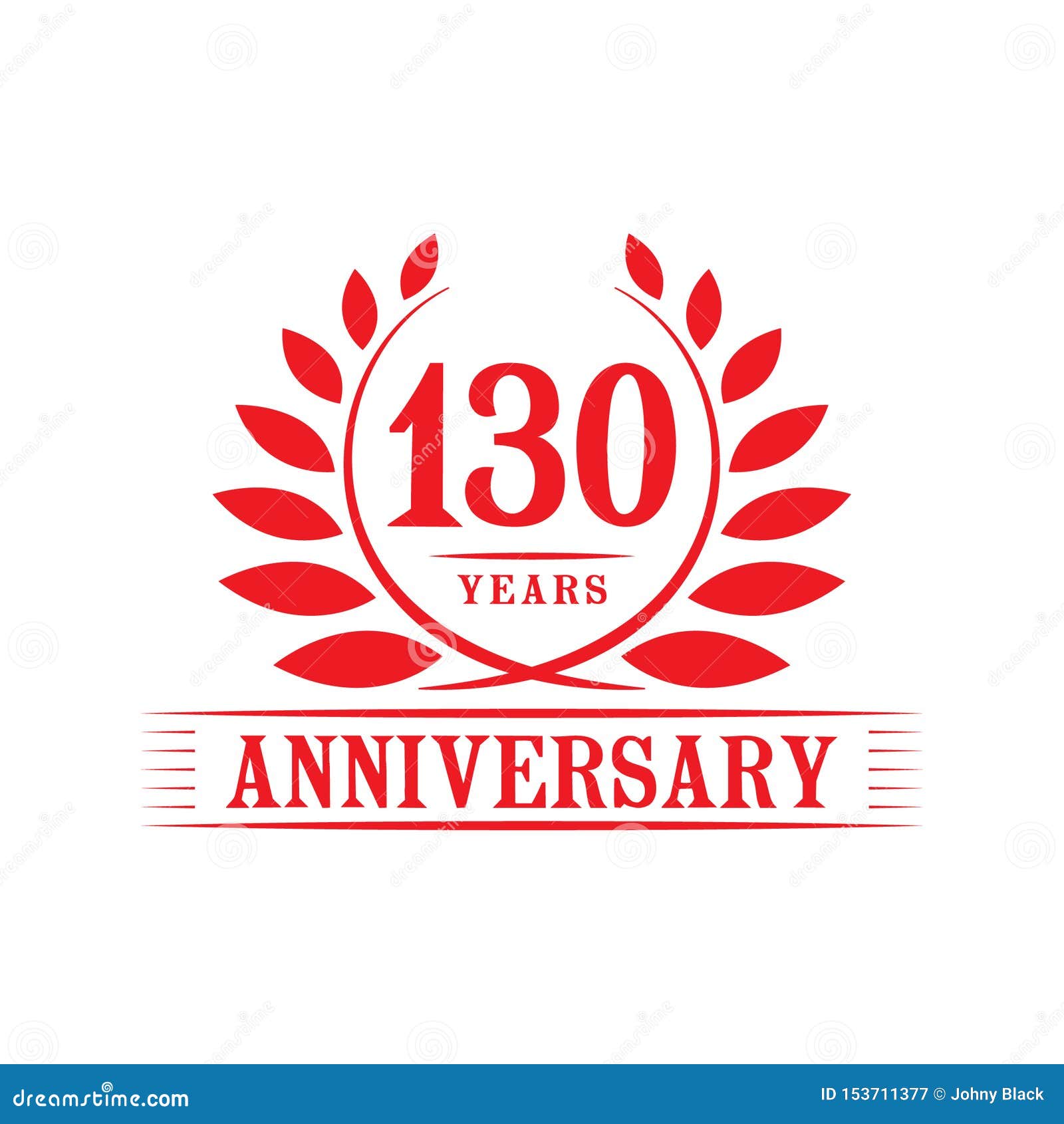 130 Years Anniversary Celebration Logo. 130th Anniversary Luxury Design ...