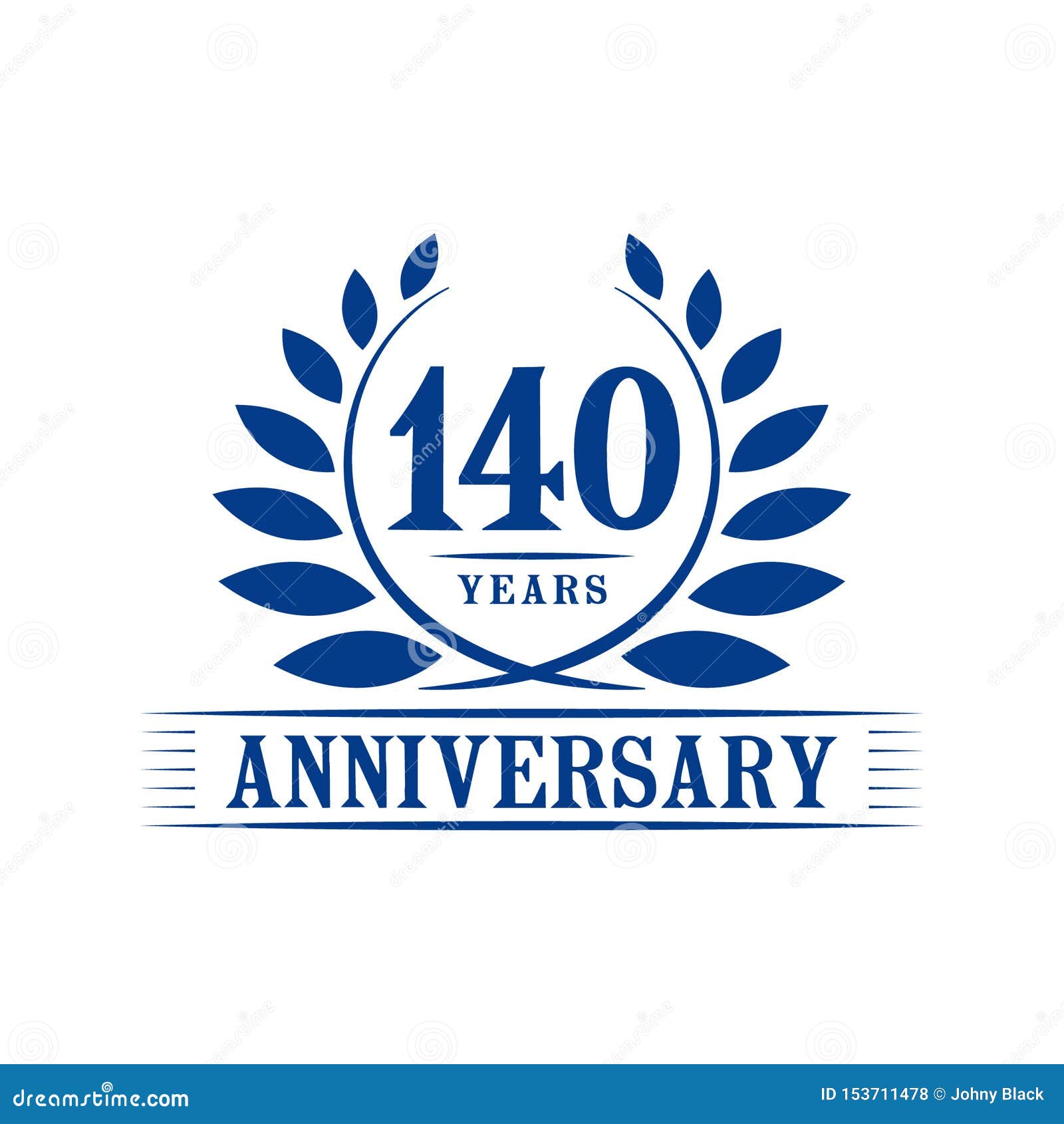 140 Years Anniversary Celebration Logo. 140th Anniversary Luxury Design ...