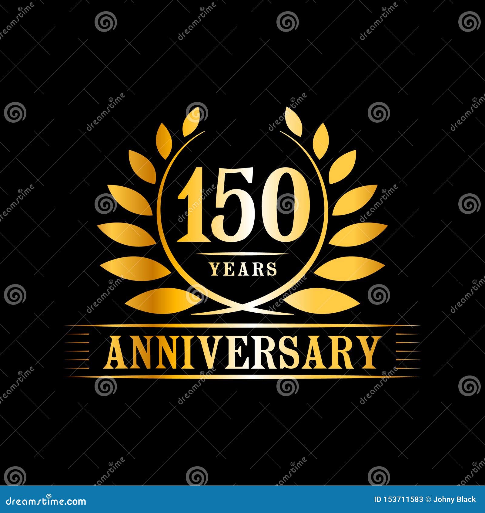 150 Years Anniversary Celebration Logo. 150th Anniversary Luxury Design ...