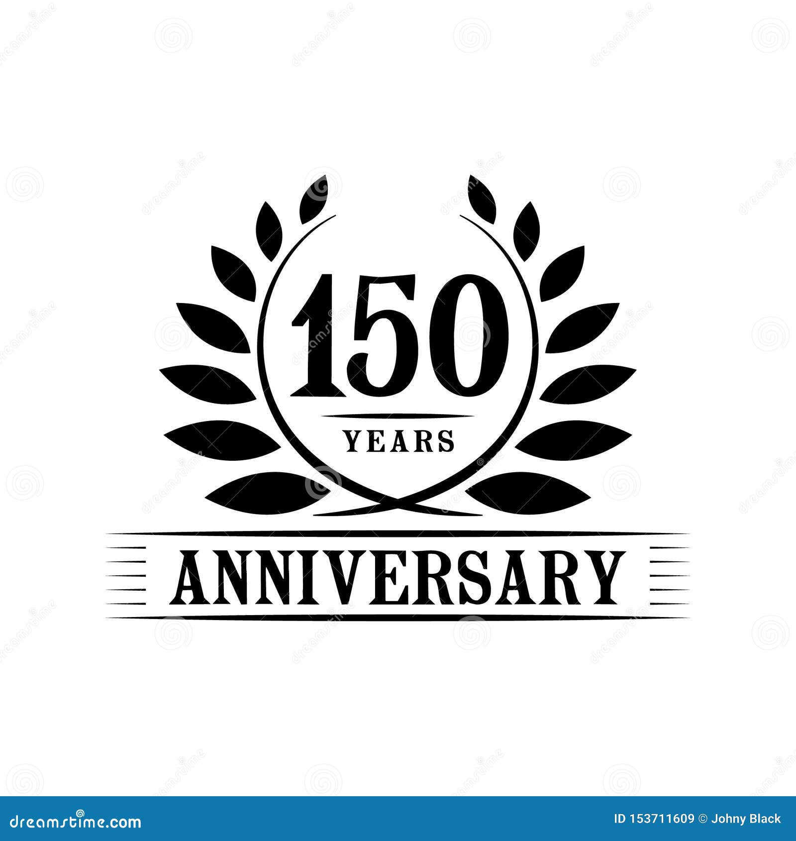 150 Years Anniversary Celebration Logo. 150th Anniversary Luxury Design ...