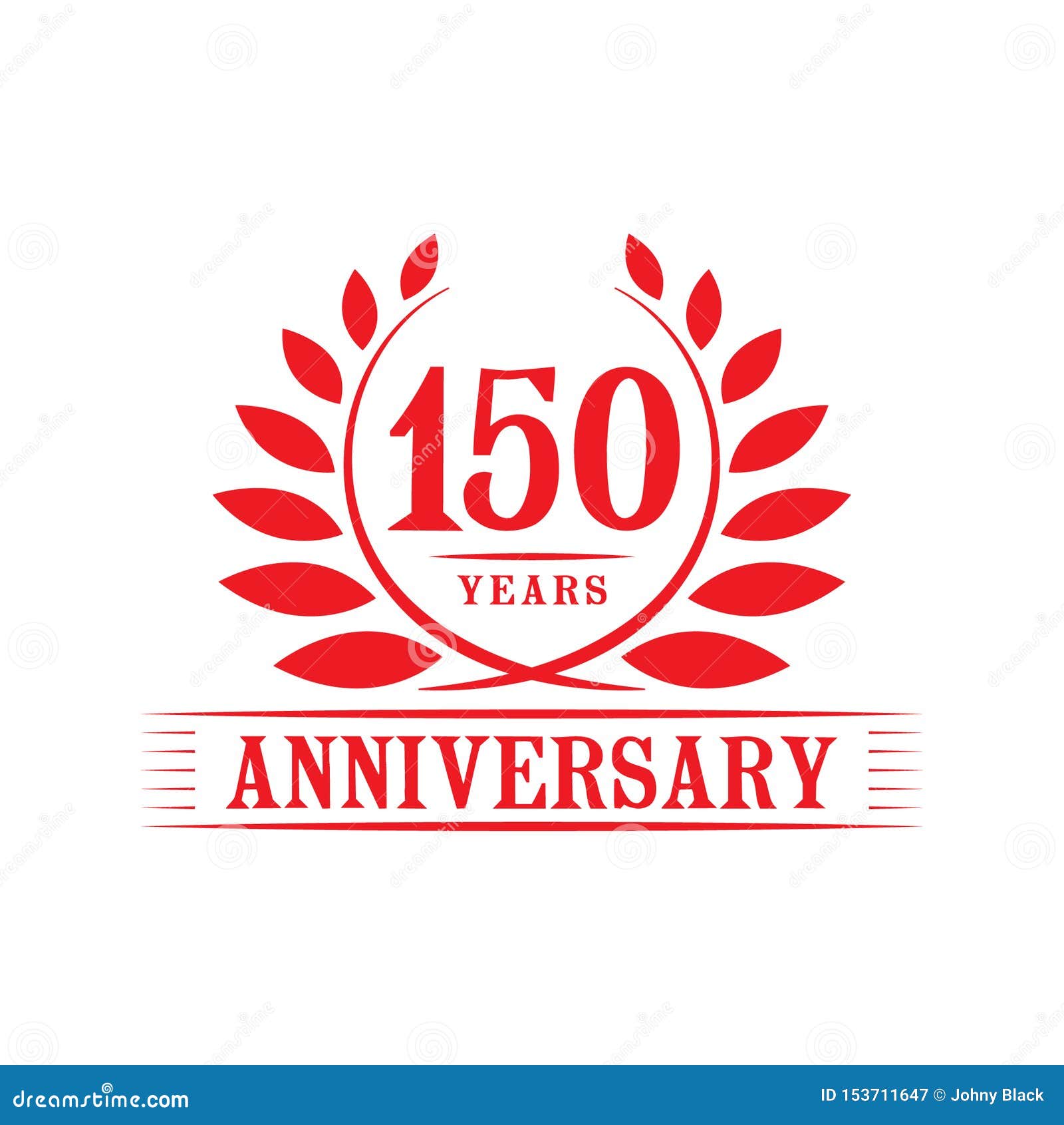 150 Years Anniversary Celebration Logo. 150th Anniversary Luxury Design ...