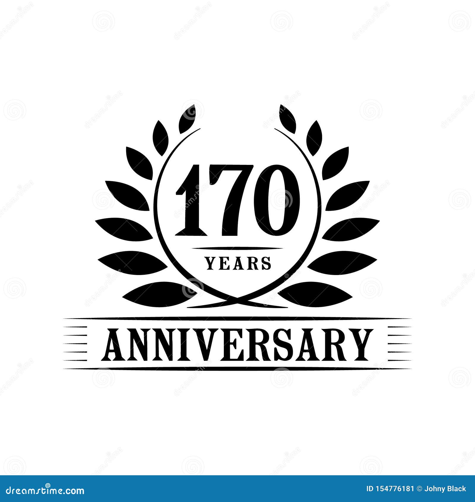 170 Years Anniversary Celebration Logo. 170th Anniversary Luxury Design ...