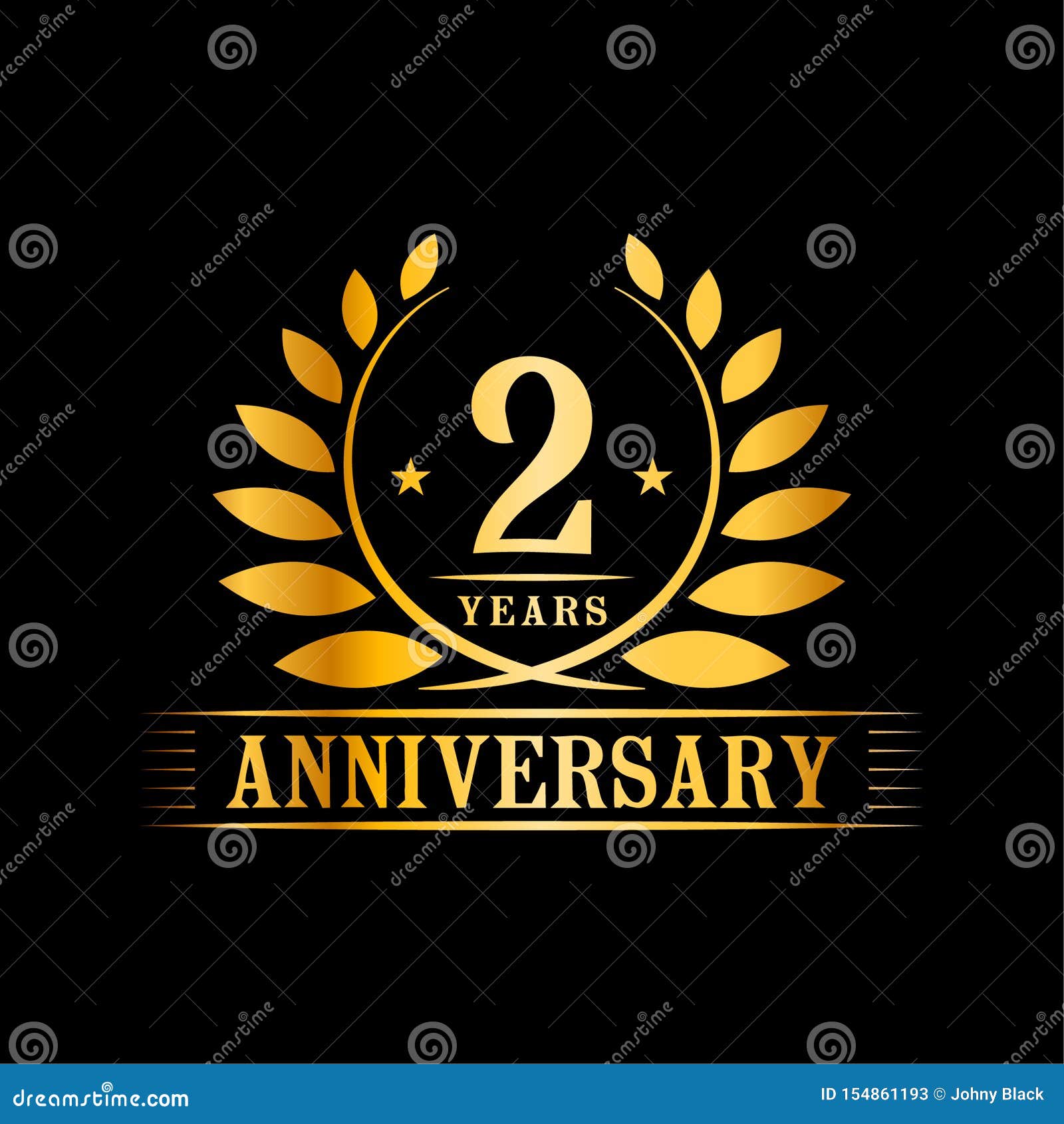 2 Years Anniversary Celebration Logo. 2nd Anniversary Luxury Design ...