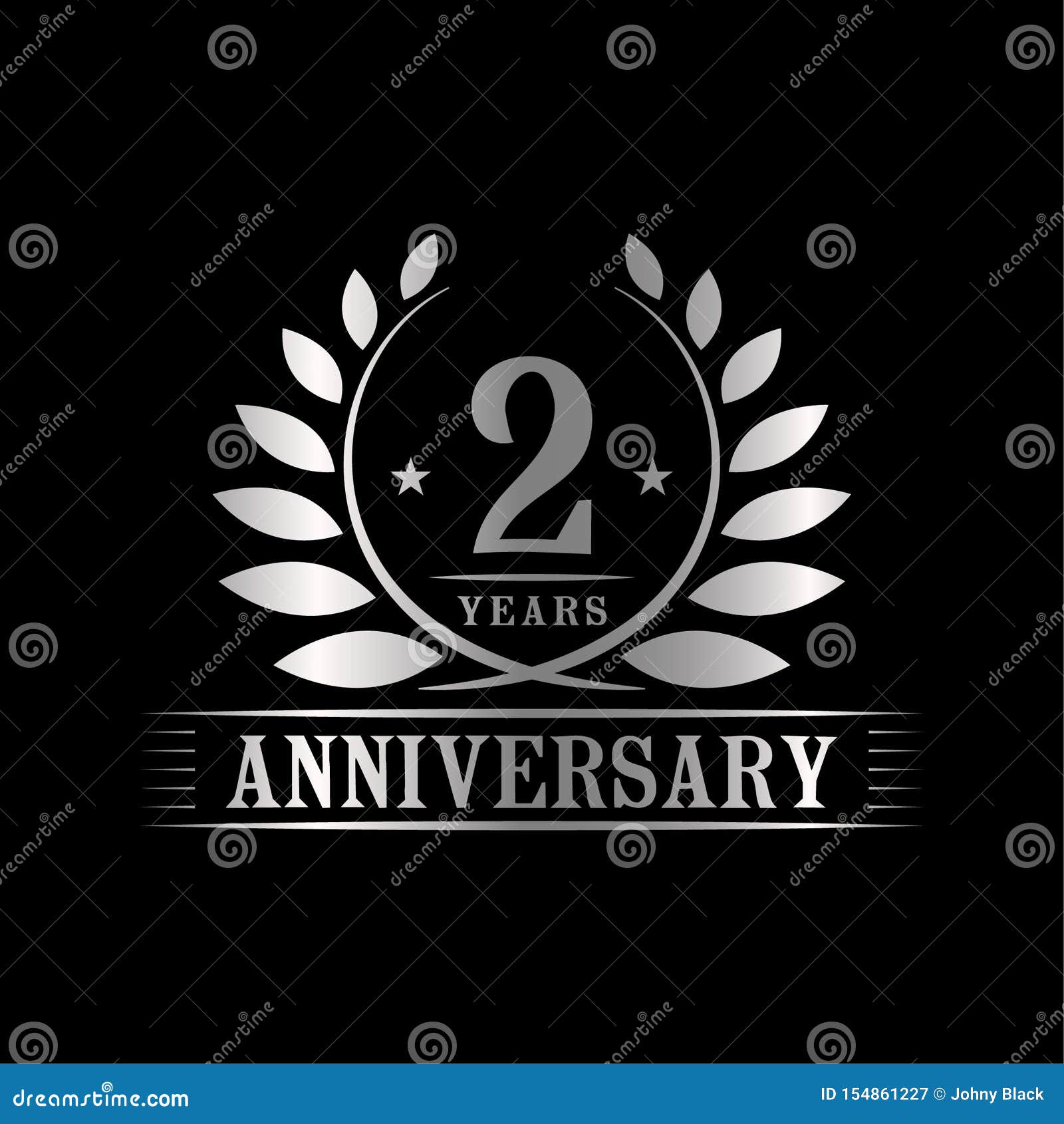 2 Years Anniversary Celebration Logo. 2nd Anniversary Luxury Design ...