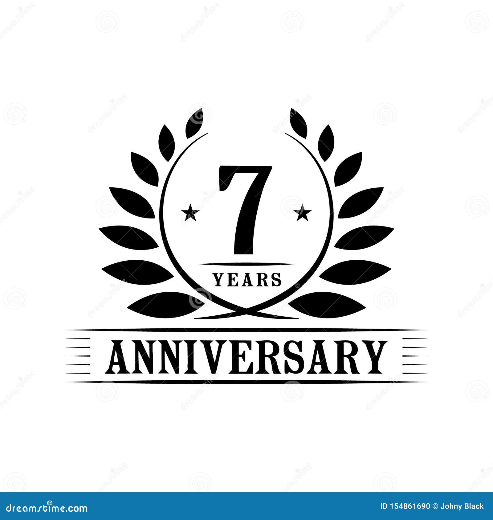 7 Years Anniversary Celebration Logo. 7th Anniversary Luxury Design ...