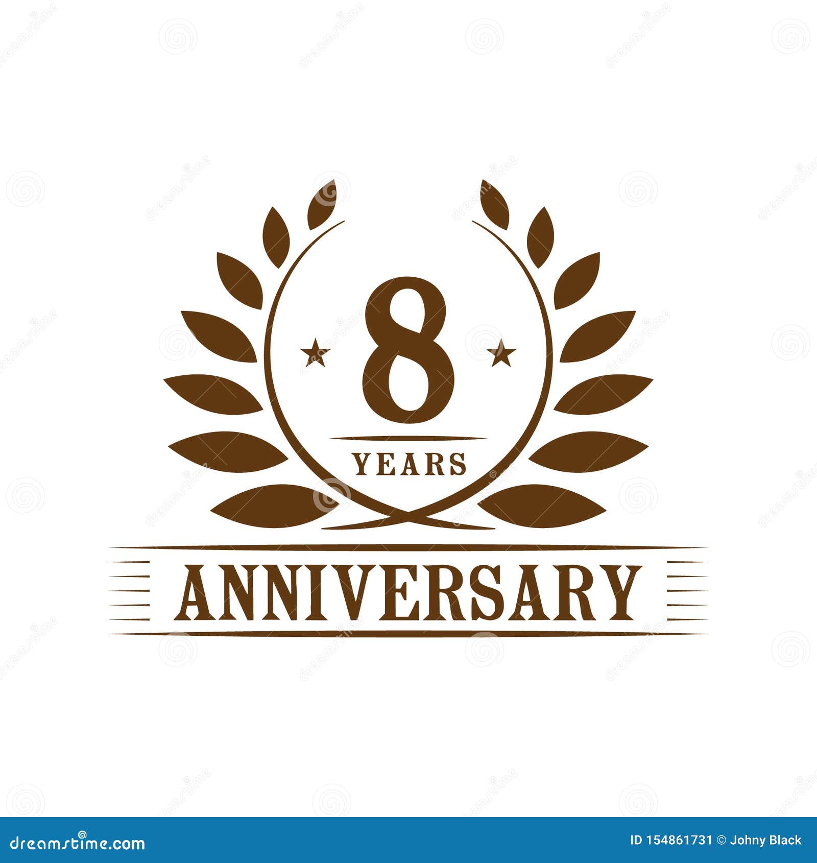 8 Years Anniversary Celebration Logo. 8th Anniversary Luxury Design ...