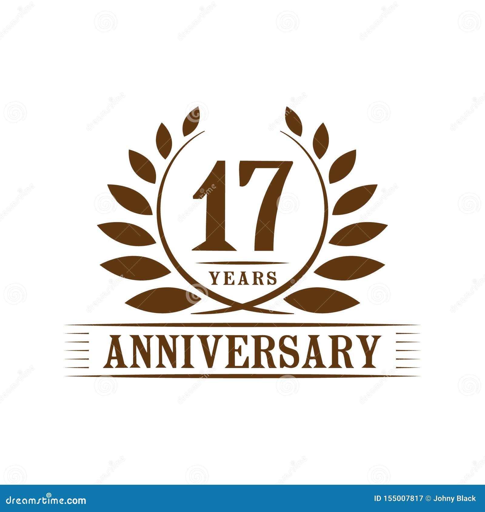 17 Years Anniversary Celebration Logo. 17th Anniversary Luxury Design ...