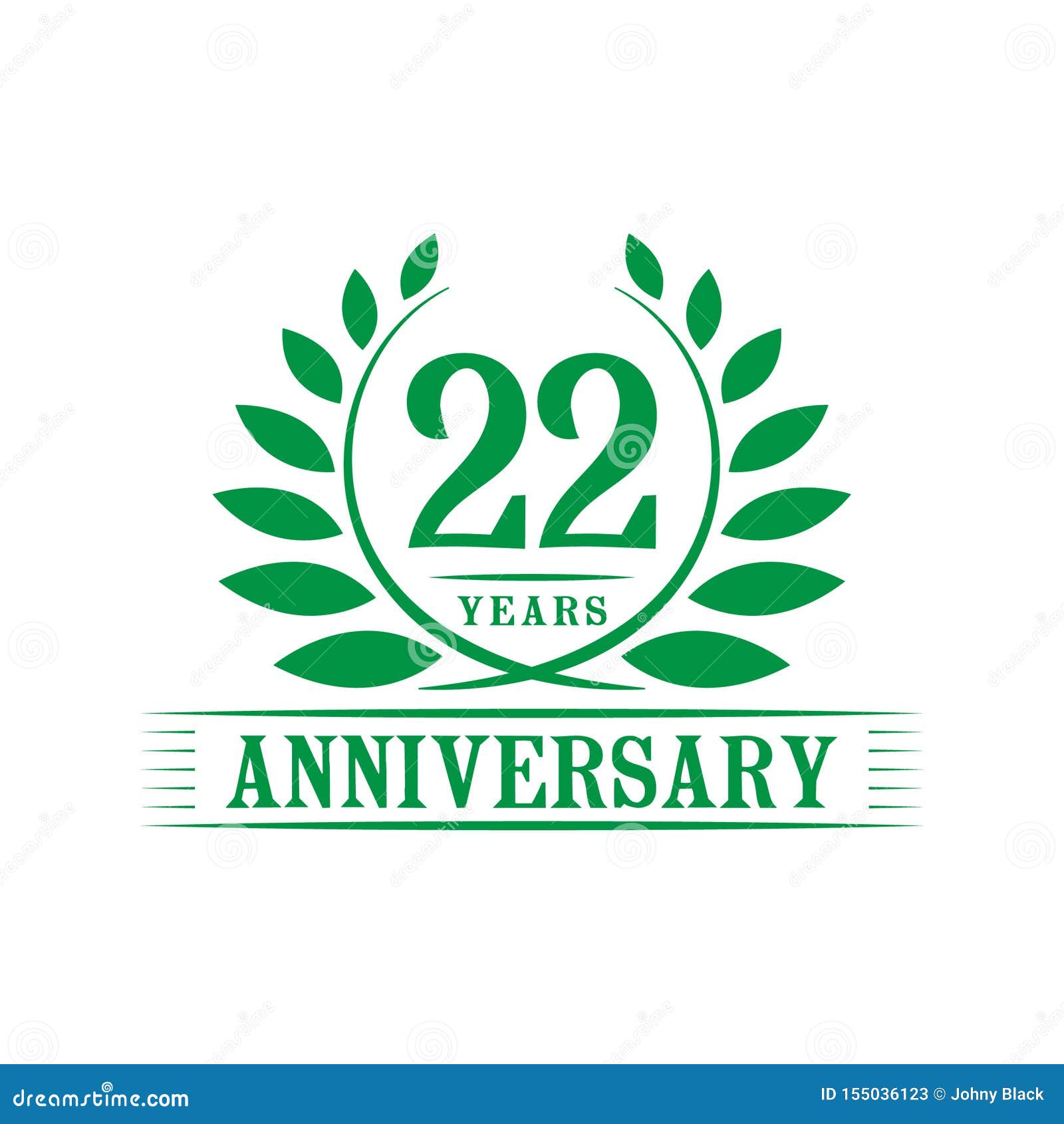 22 Years Anniversary Celebration Logo. 22nd Anniversary Luxury Design ...