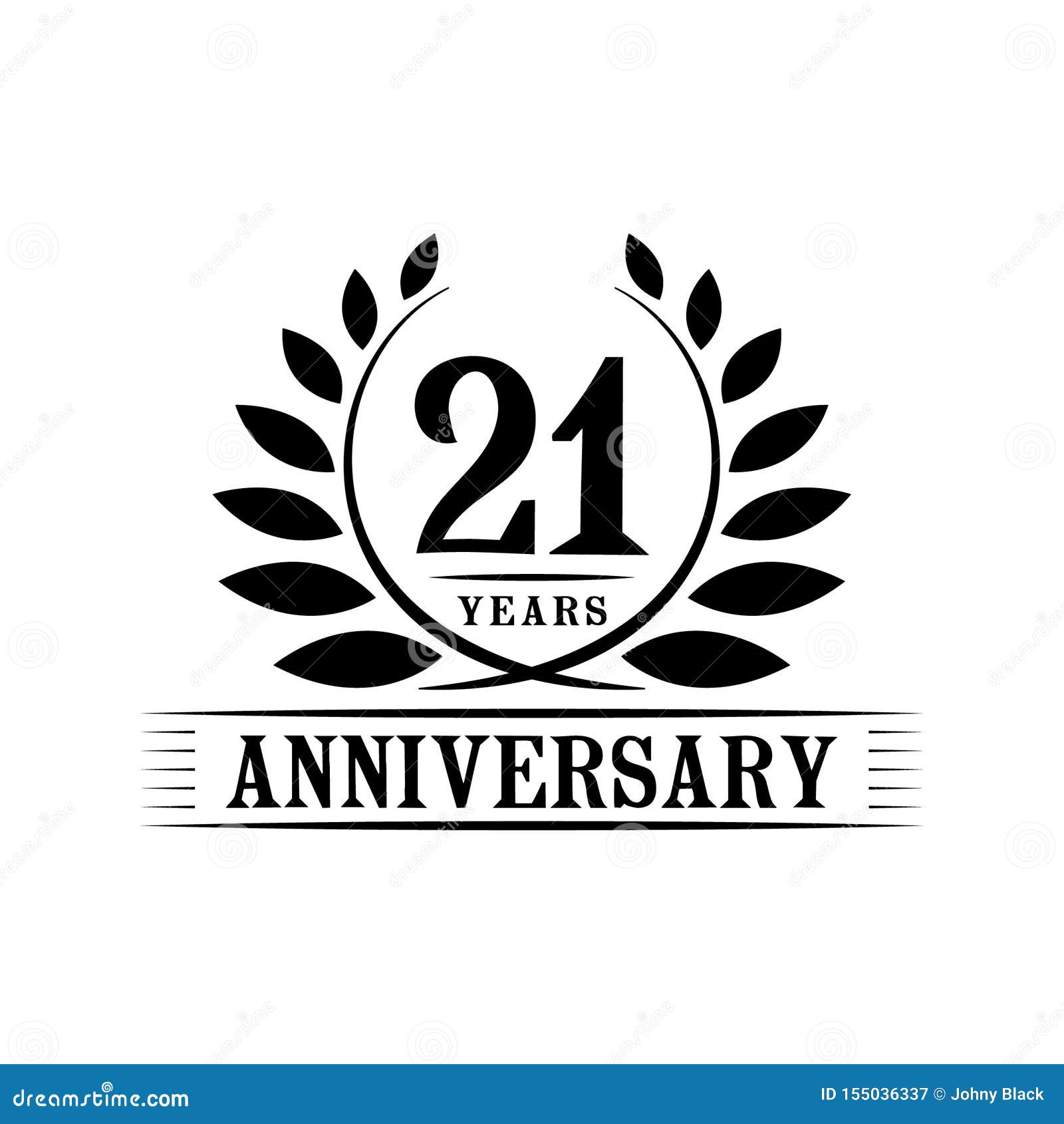 21 Years Anniversary Celebration Logo. 21st Anniversary Luxury Design ...