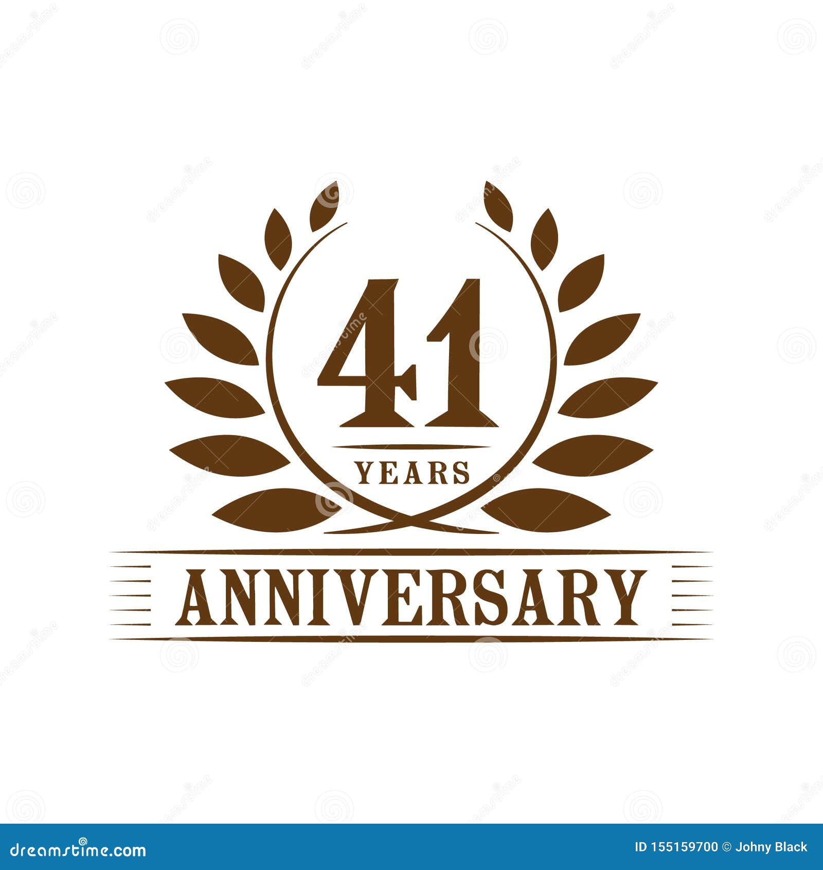 41 Years Anniversary Celebration Logo. 41st Anniversary Luxury Design ...