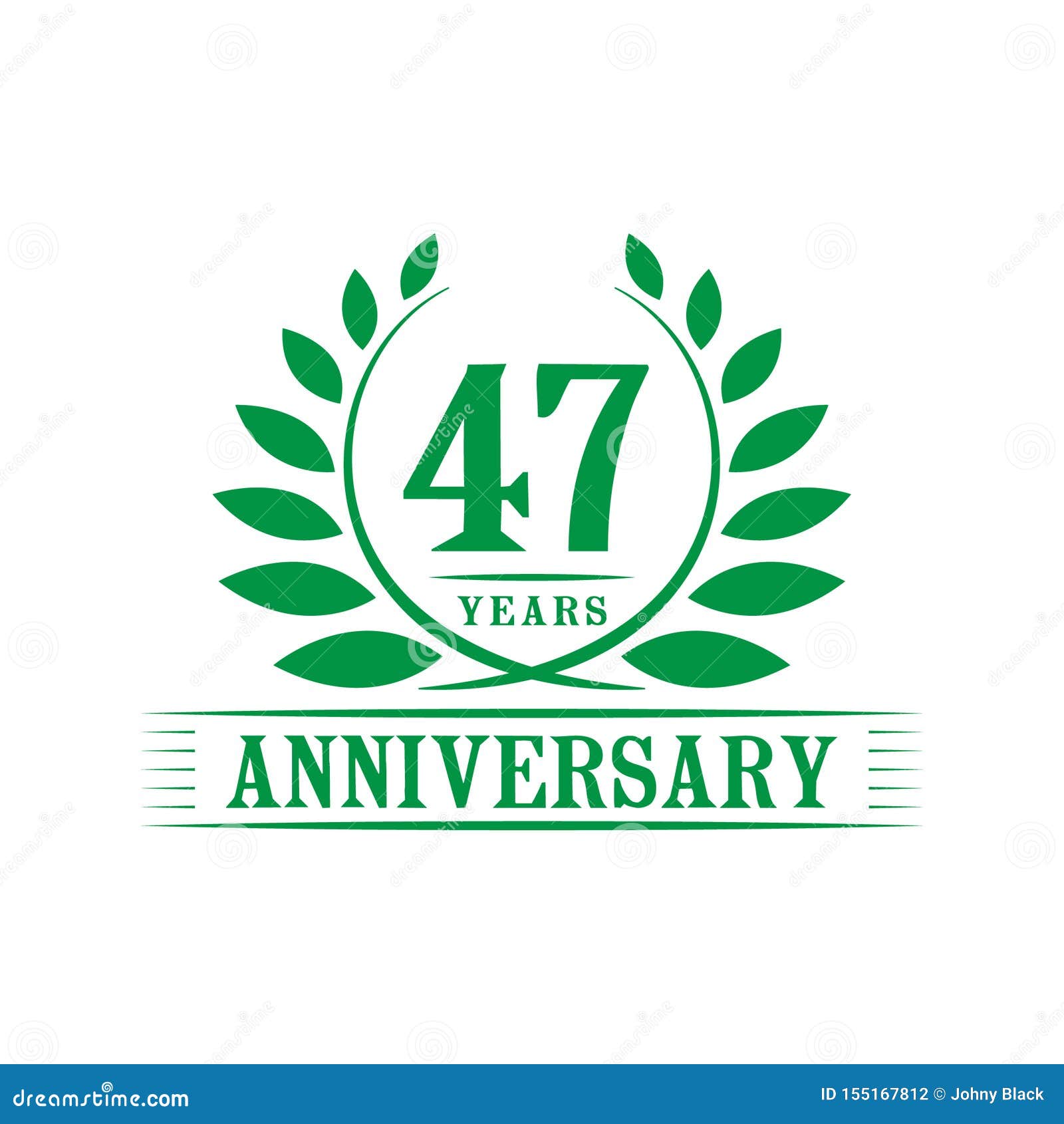 47 Years Anniversary Celebration Logo. 47th Anniversary Luxury Design ...