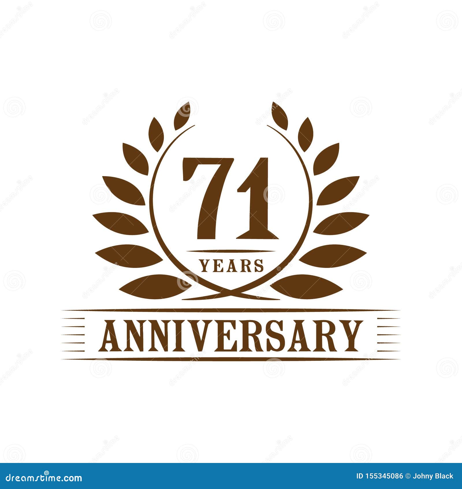 71 Years Anniversary Celebration Logo. 71st Anniversary Luxury Design ...