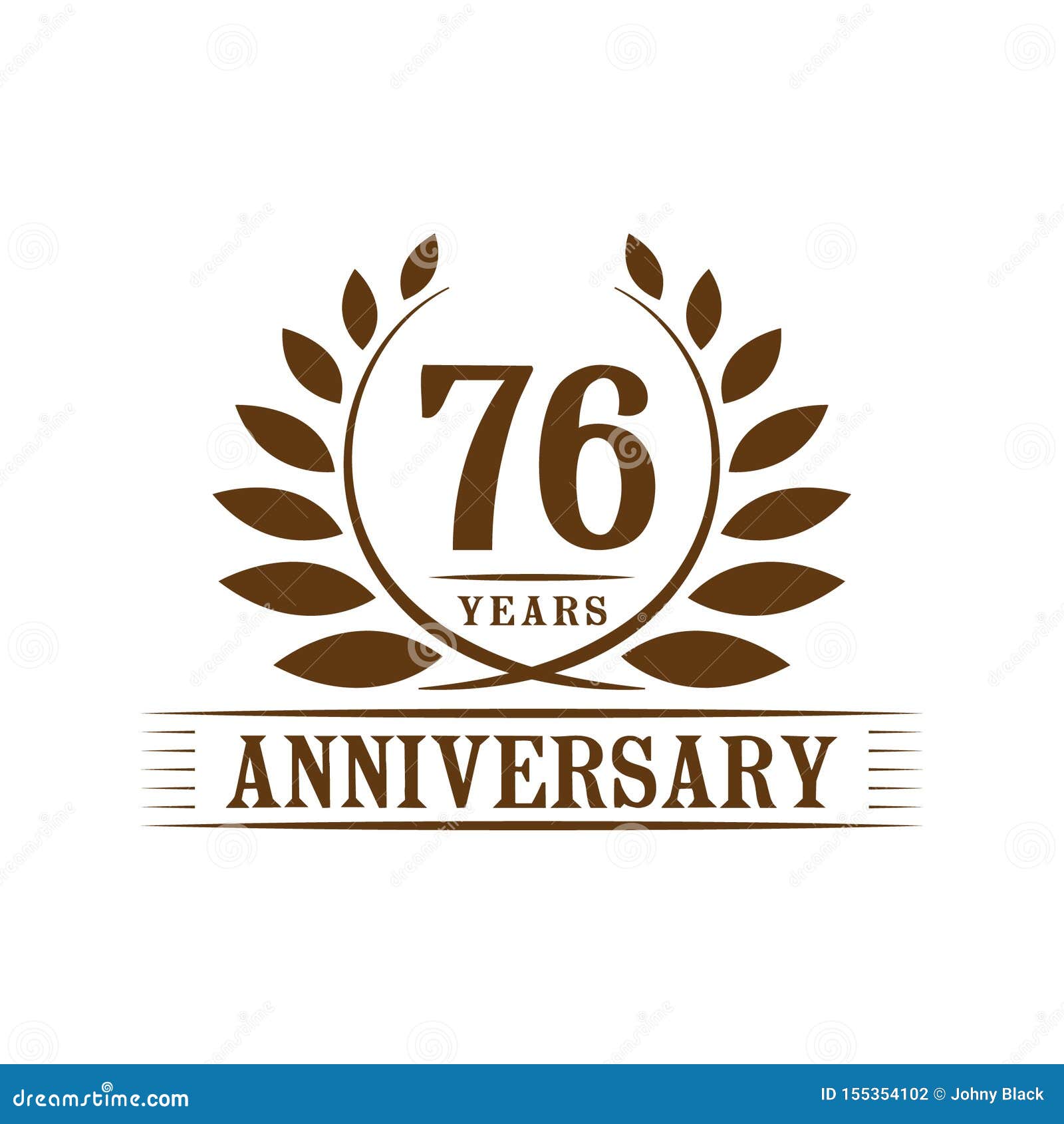 76 Years Anniversary Celebration Logo. 76th Anniversary Luxury Design ...
