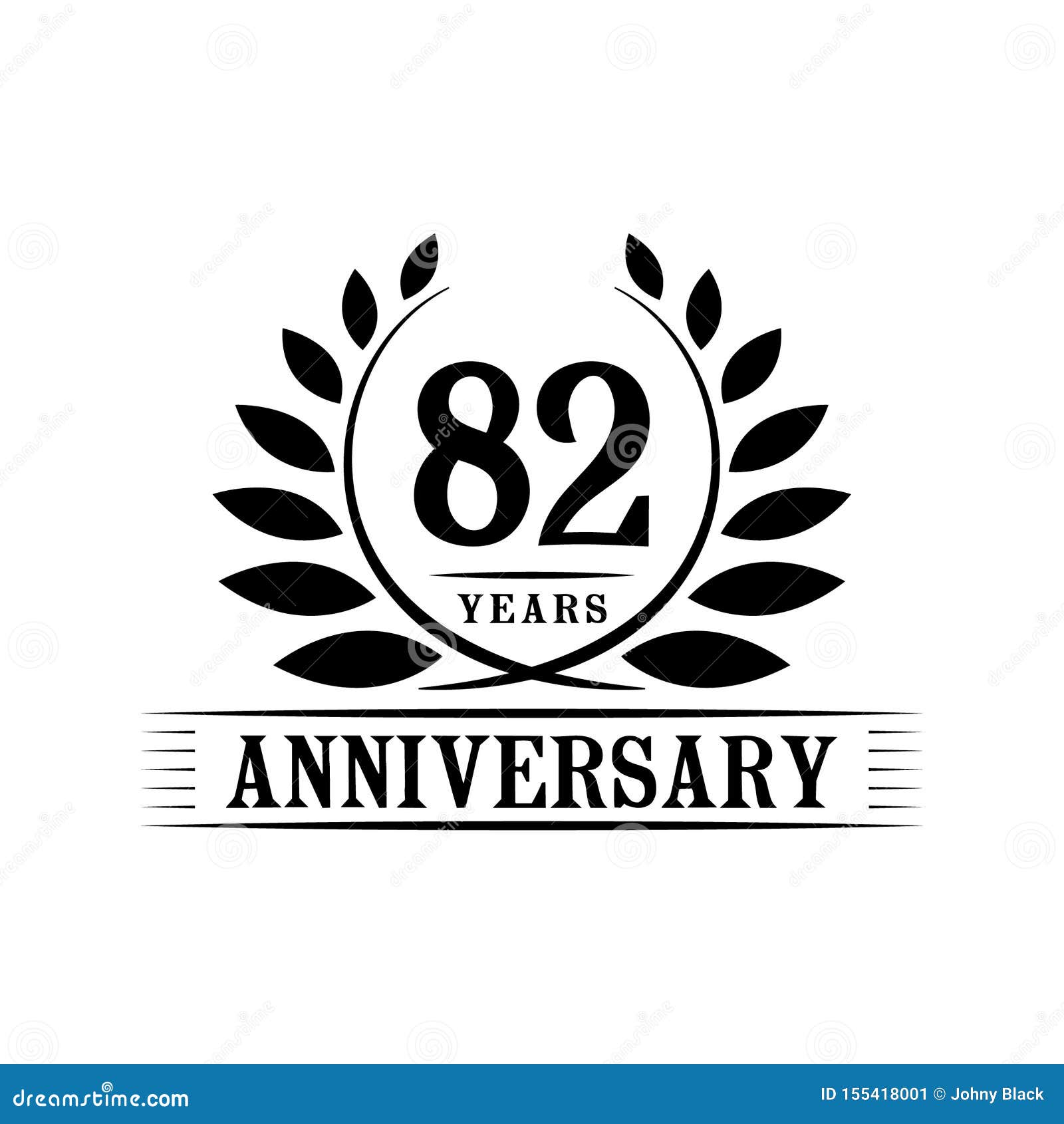 82 Years Anniversary Celebration Logo. 82nd Anniversary Luxury Design ...