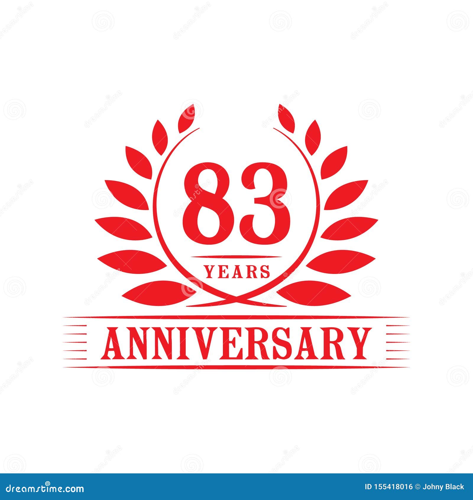 83 Years Anniversary Celebration Logo. 83rd Anniversary Luxury Design ...