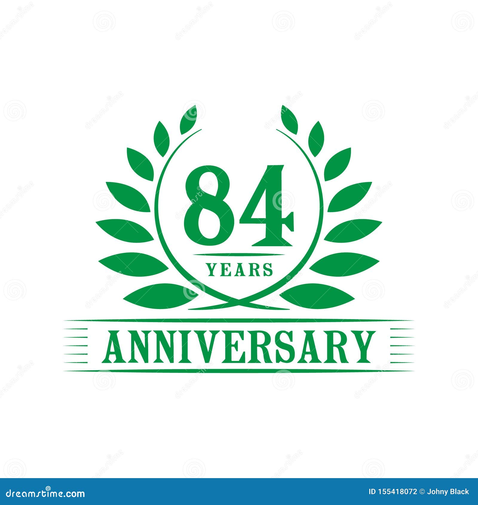 84 Years Anniversary Celebration Logo. 84th Anniversary Luxury Design ...