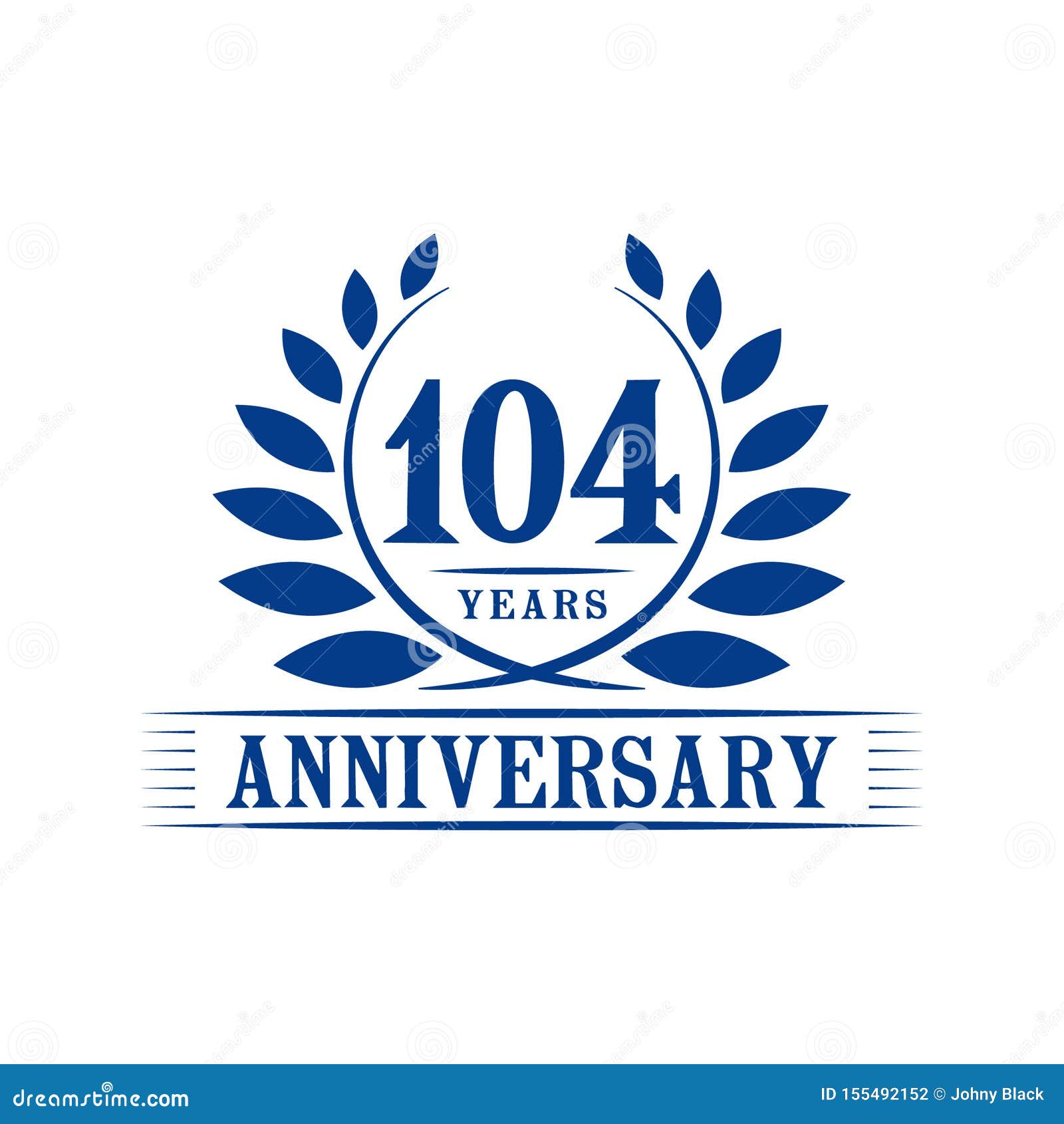 104 Years Anniversary Celebration Logo. 104th Anniversary Luxury Design ...