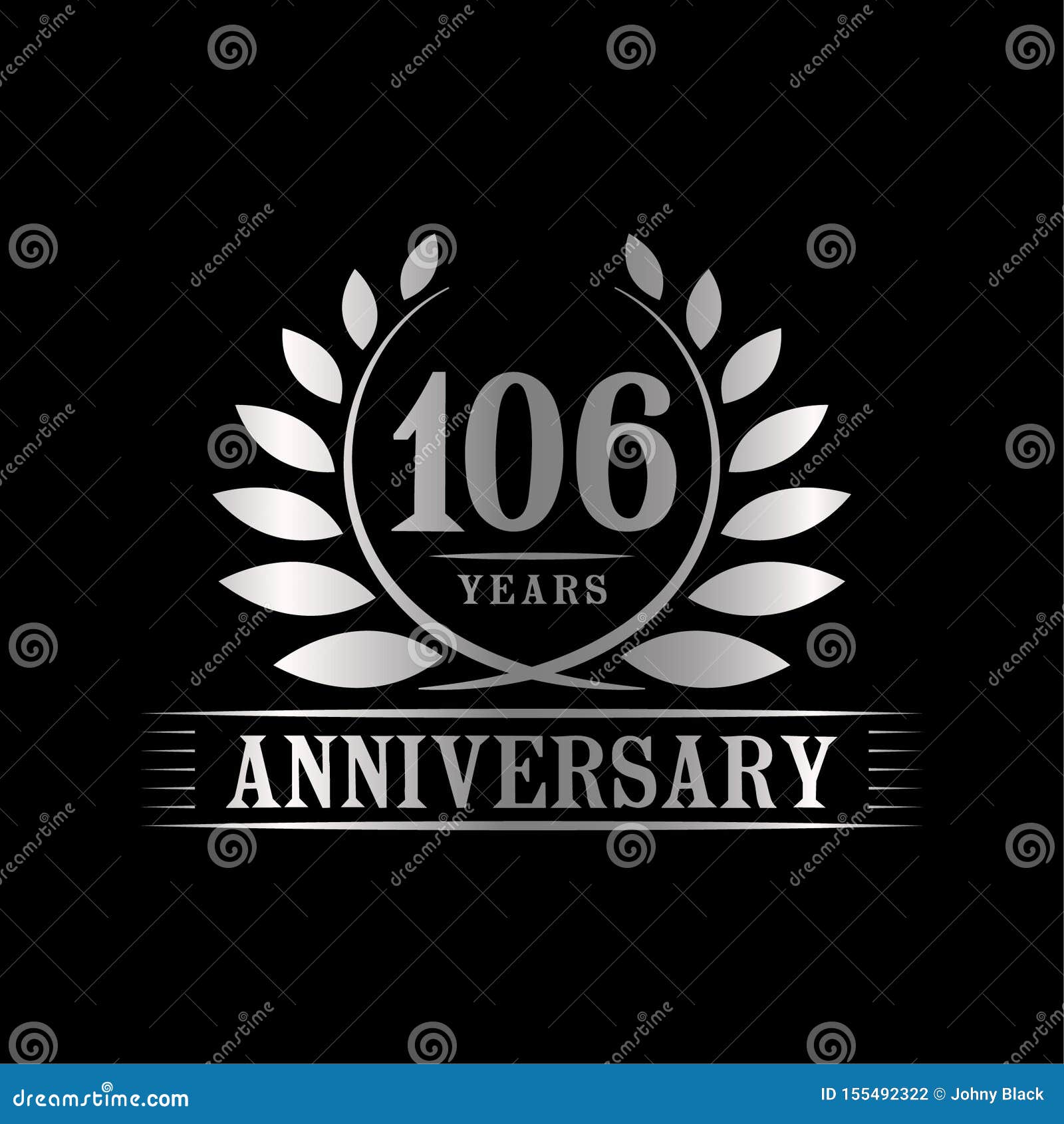 106 Years Anniversary Celebration Logo. 106th Anniversary Luxury Design ...