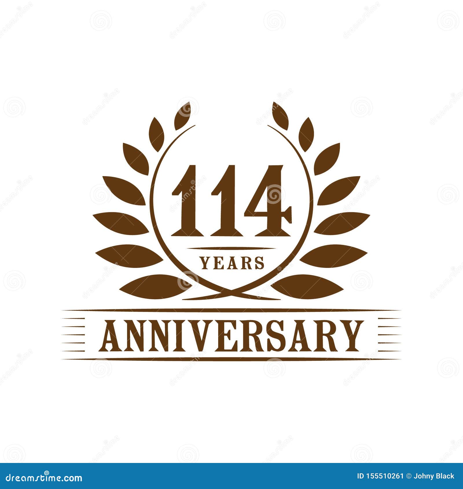 114 Years Anniversary Celebration Logo. 114th Anniversary Luxury Design ...