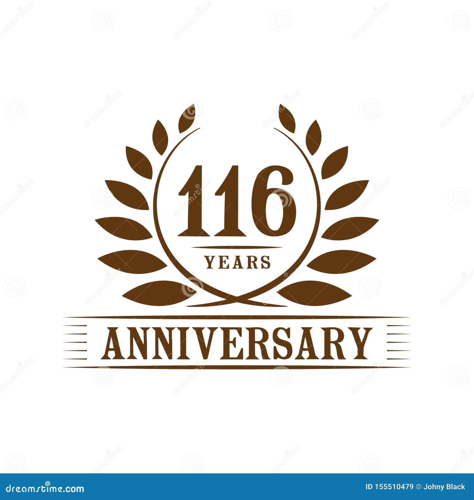 116 Years Anniversary Celebration Logo. 116th Anniversary Luxury Design ...